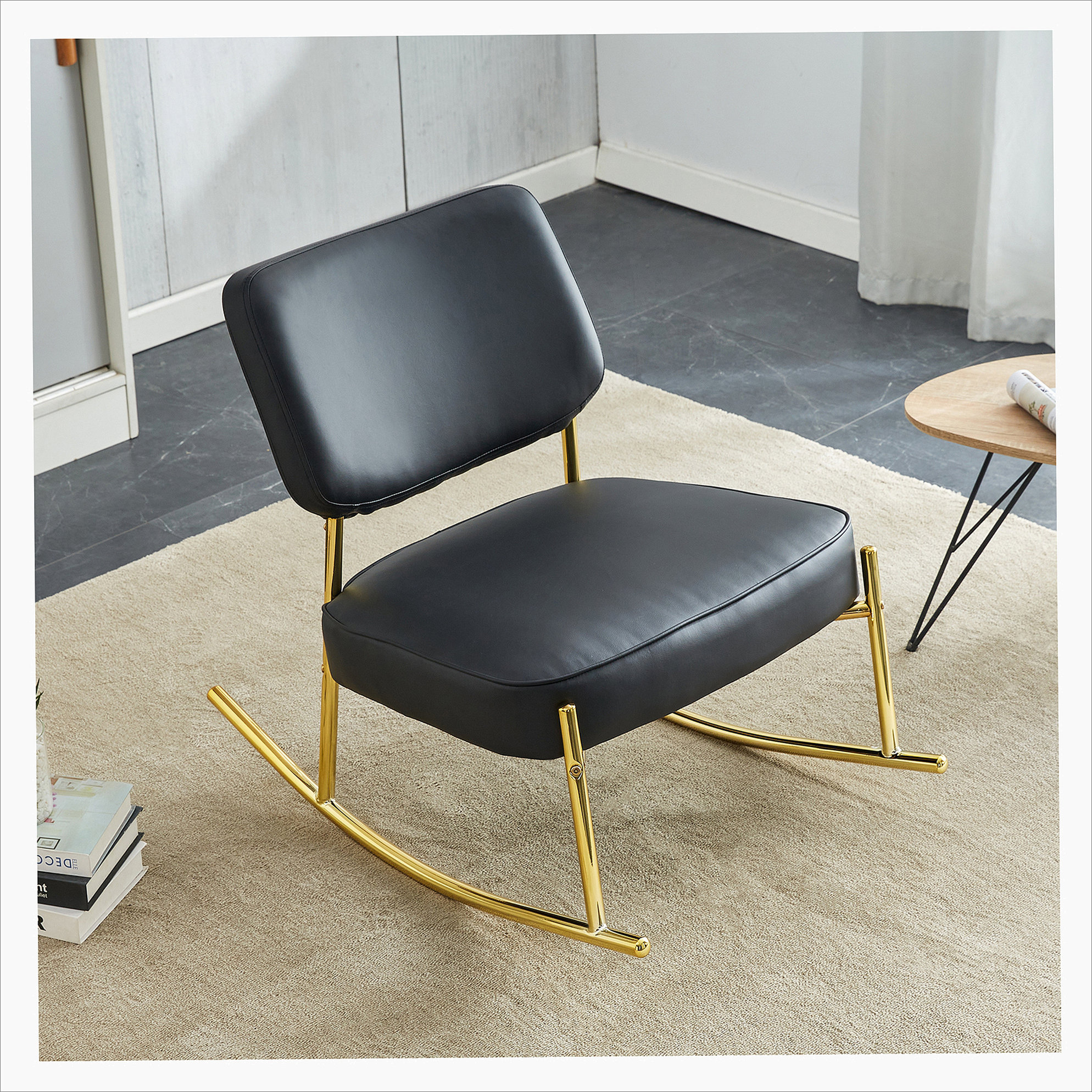 Mercer41 cushioned rocking chair, unique rocking chair, cushioned seat ...