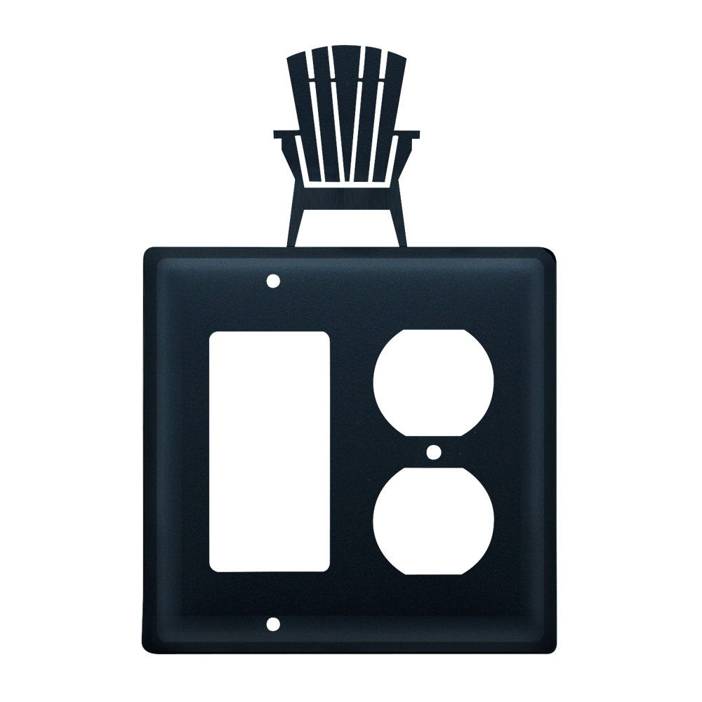 Village Wrought Iron Adirondack 2-Gang Duplex Outlet / Rocker ...