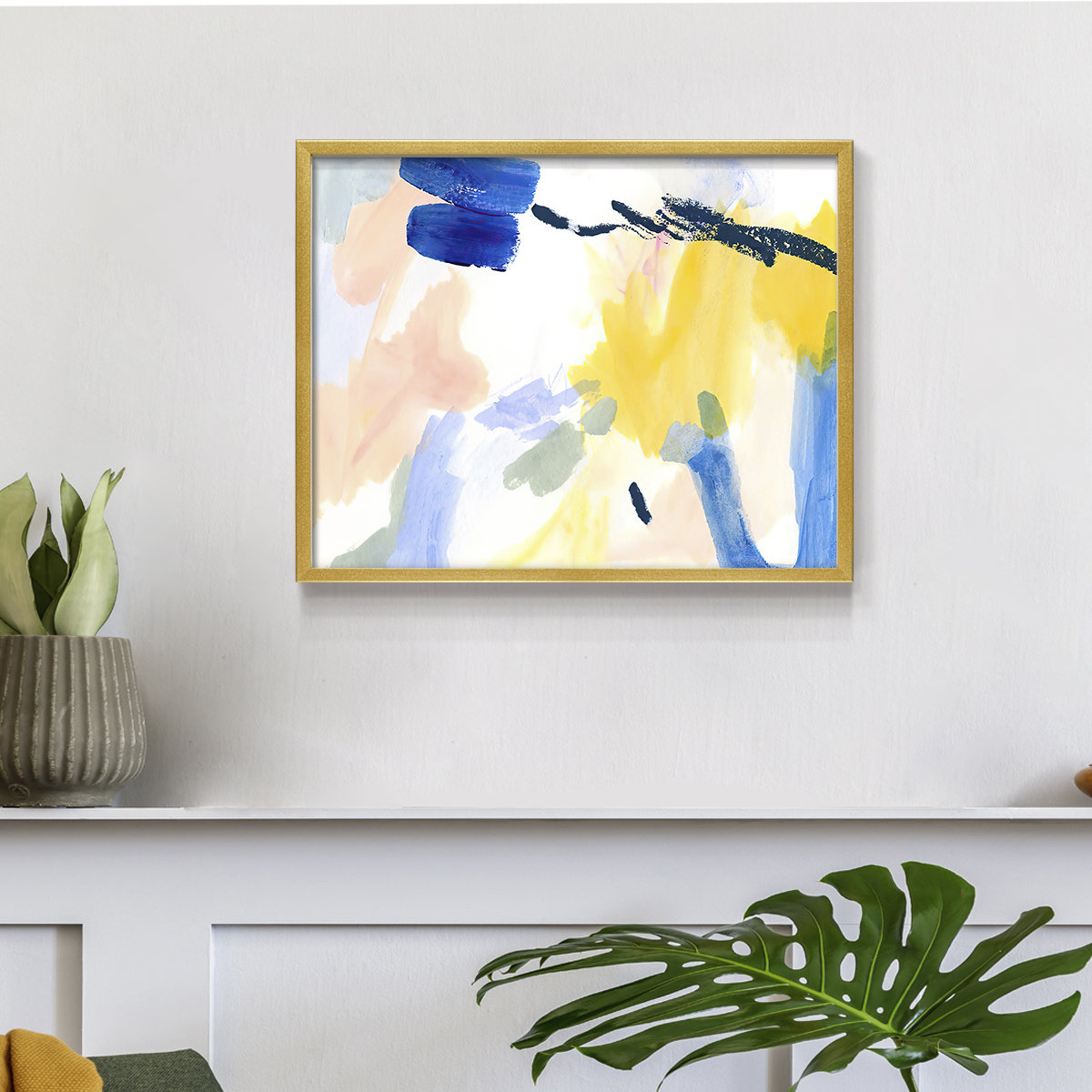 Wrought Studio™ Candy Swipe II -Framed Print - Restickable | Wayfair