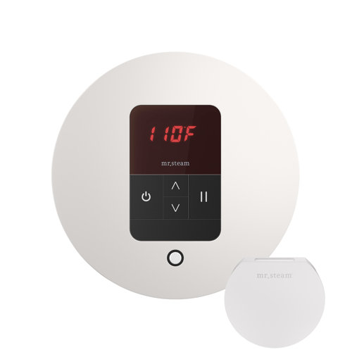 Mr. Steam iTempo Round Steam Shower Control and Steamhead in Polished ...