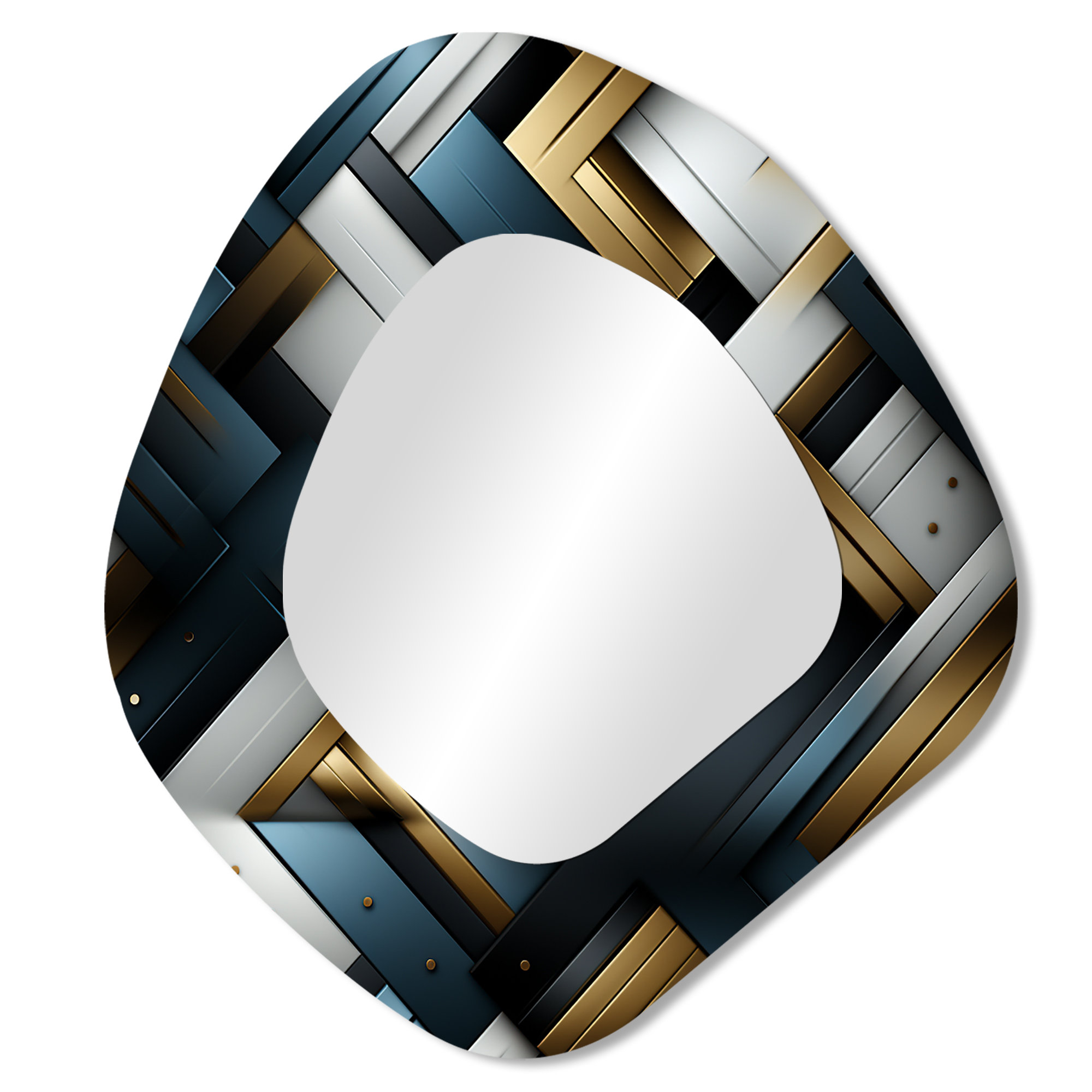 Design Art Black And Gold Marble Mosaic Dimensions - Geometric ...