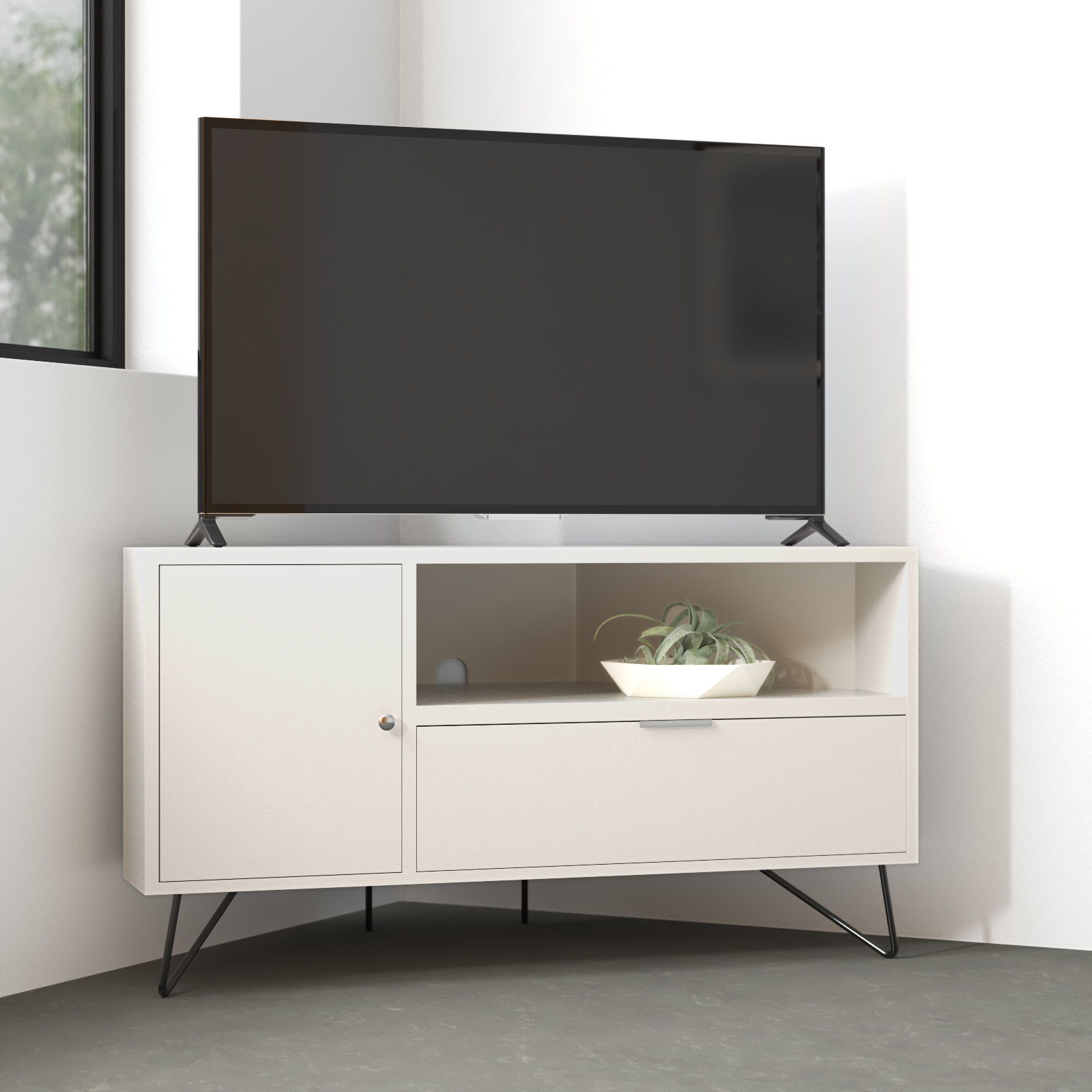 Wade Logan® Haffner Corner TV Stand for TVs up to 49" & Reviews ...