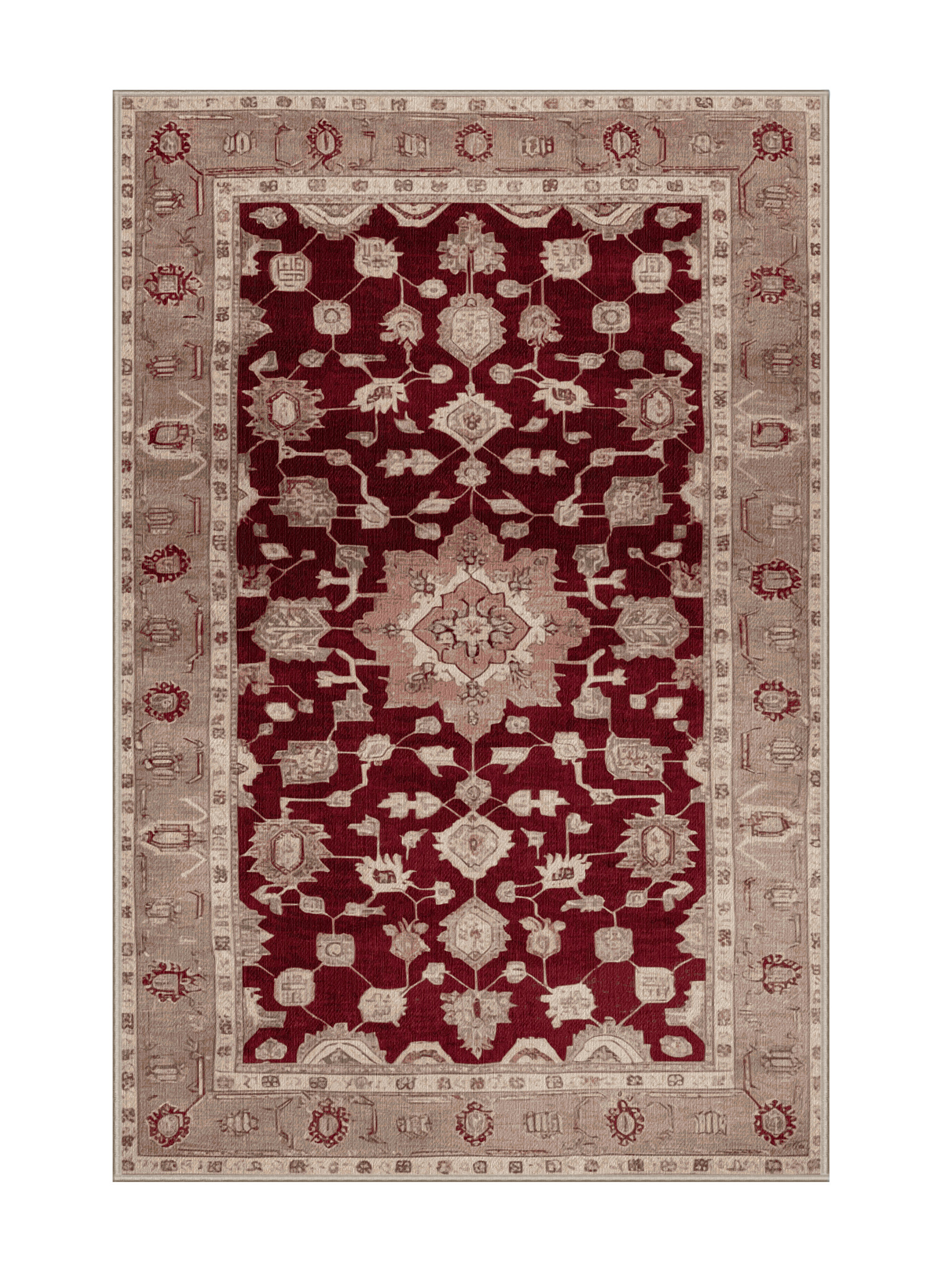 Wildon Home® Machine Washable Overdyed Brown Area Rug | Wayfair