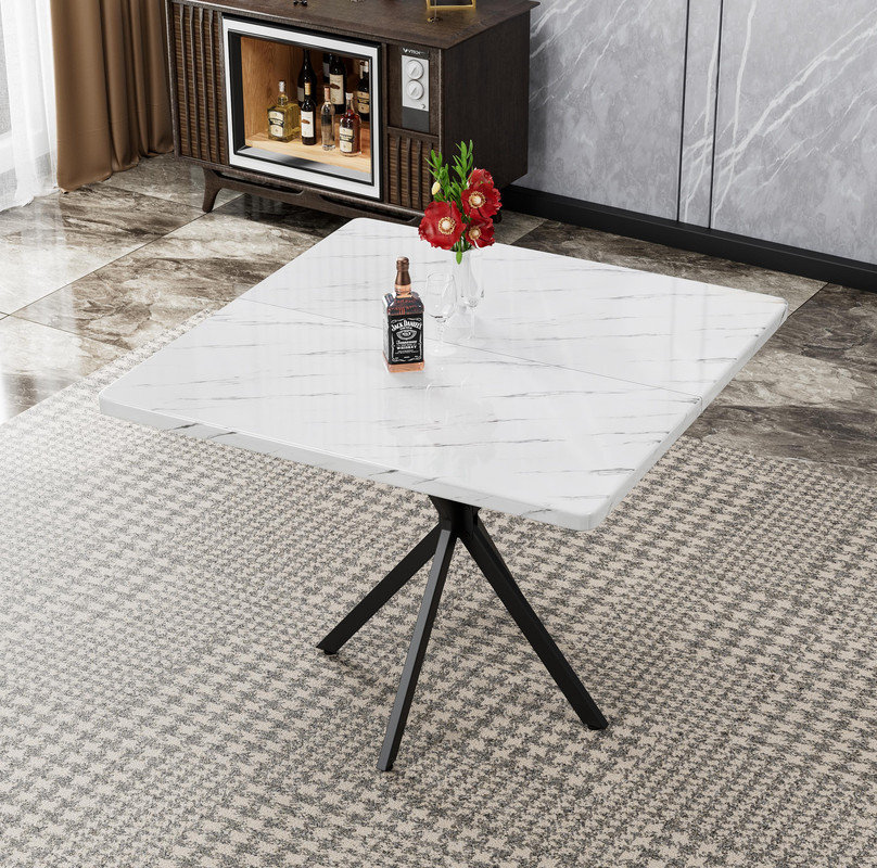 George Oliver Square Dining Table, Mid Century Modern Square Dining ...