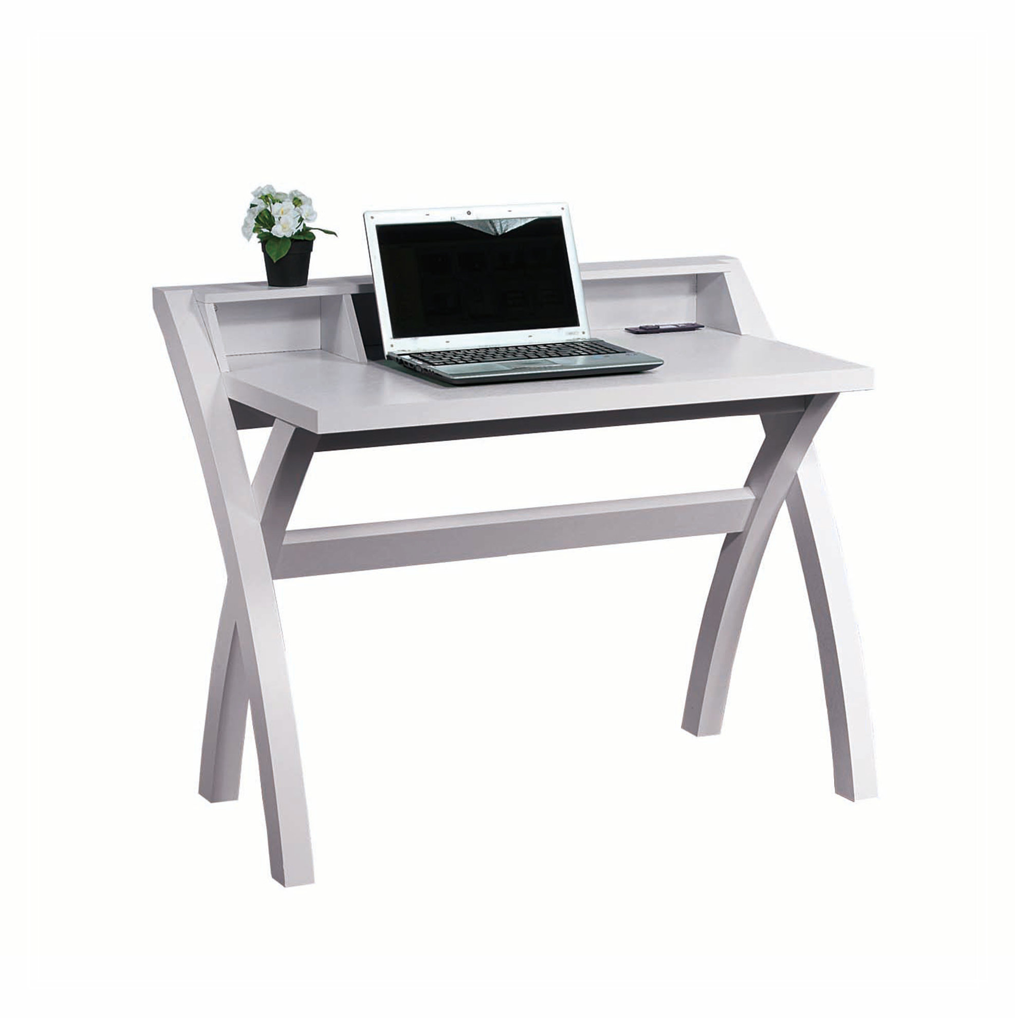 Ebern Designs Versatile Workstation Desk with Innovative Shelves and ...