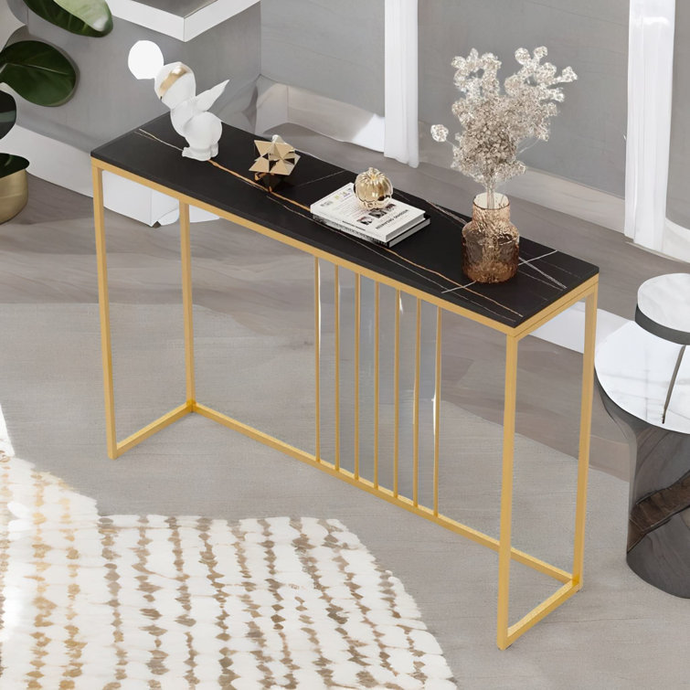 Rafaelo Mobilia Marble Console Table Hallway Entryway Furniture ...
