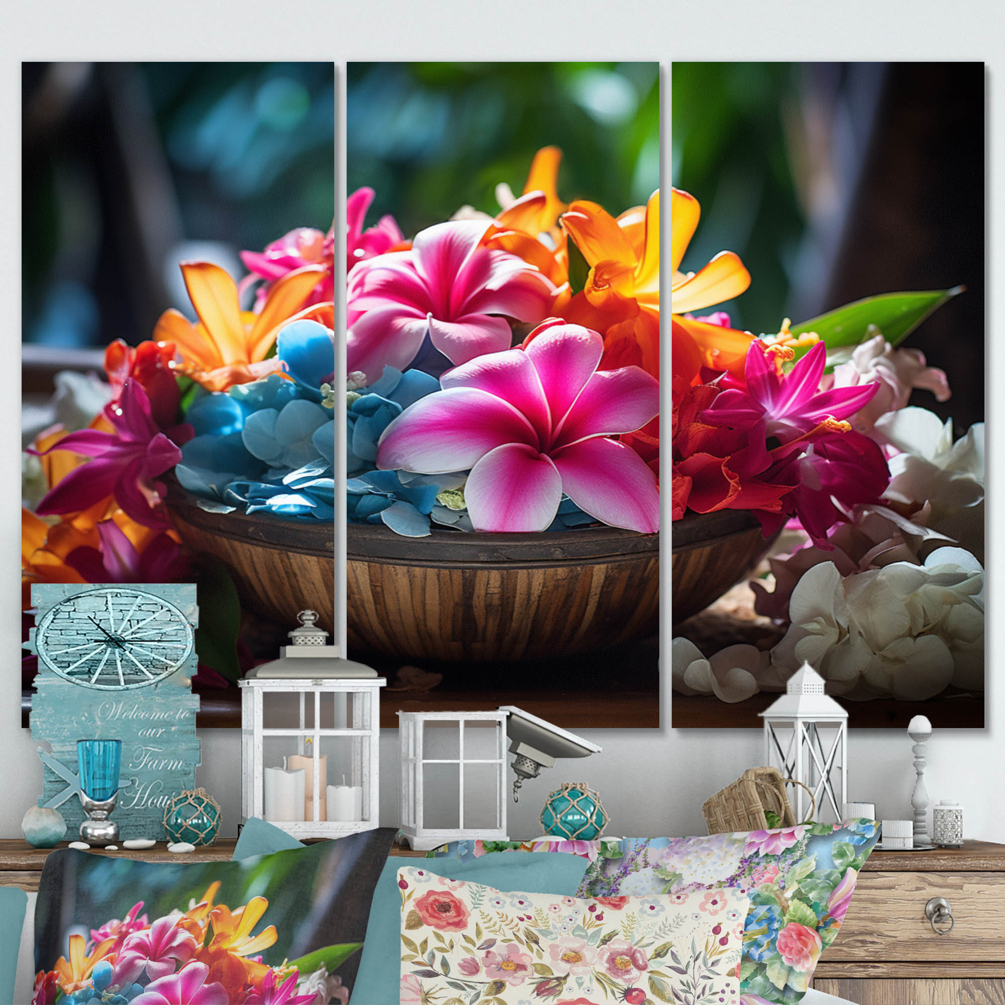 Latitude Run® Hawaii Aloha Spirit - Floral Metal Wall Art Prints Set ...