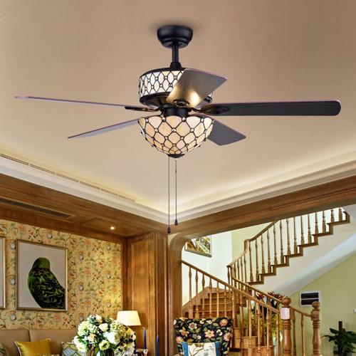 August Grove® Dade 53'' Ceiling Fan with Light Kit & Reviews | Wayfair