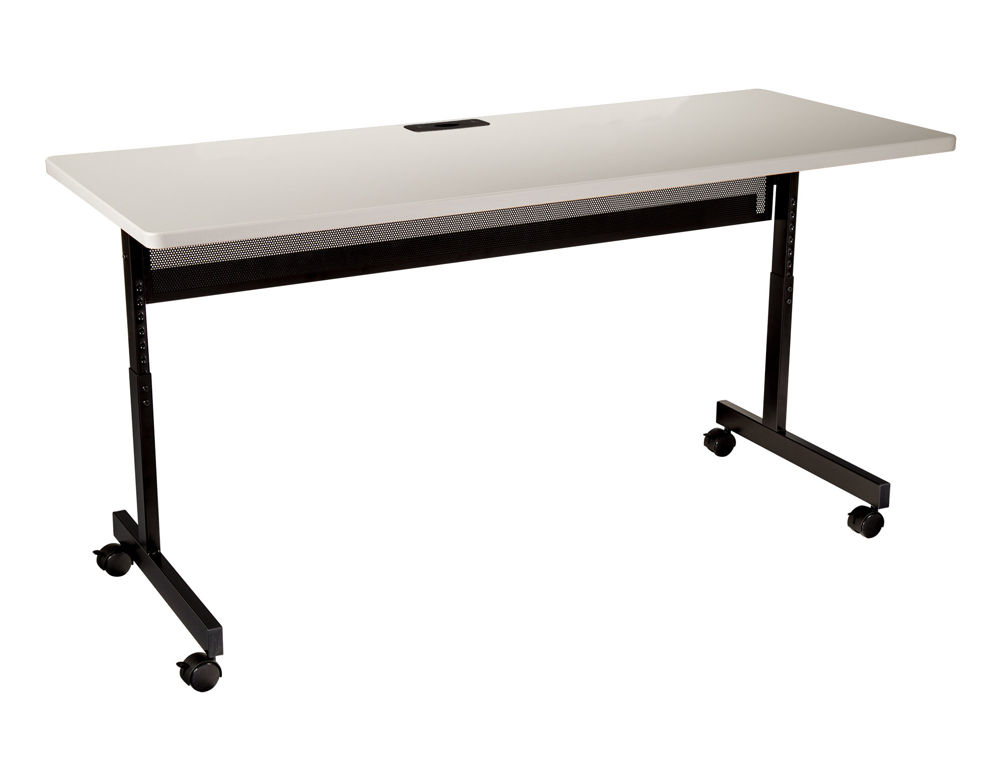 Learniture Adjustable Height Multi-Student Computer Desk with Wheels ...