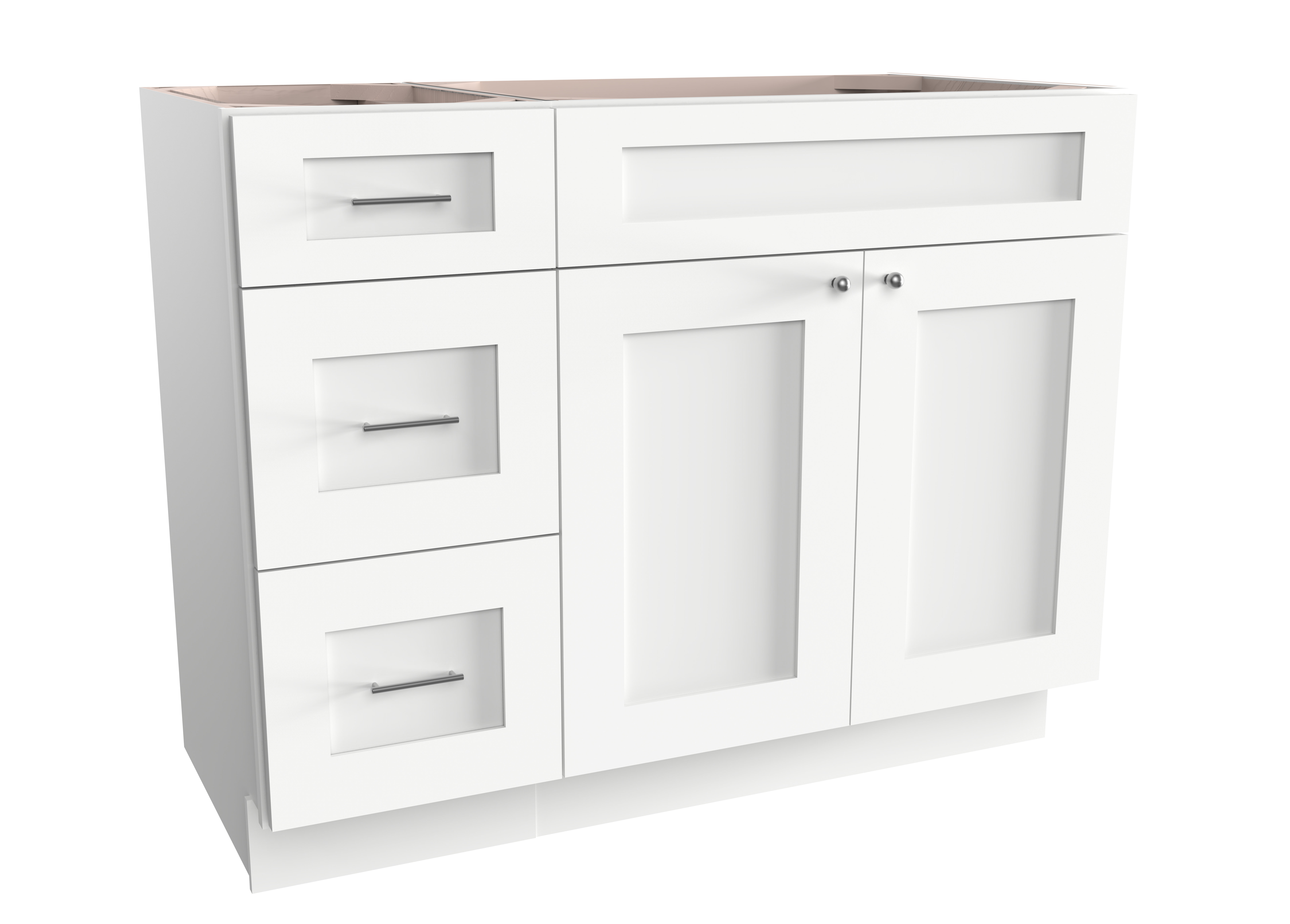 Disar 42" Single Bathroom Vanity Base Only in White - Wayfair Canada