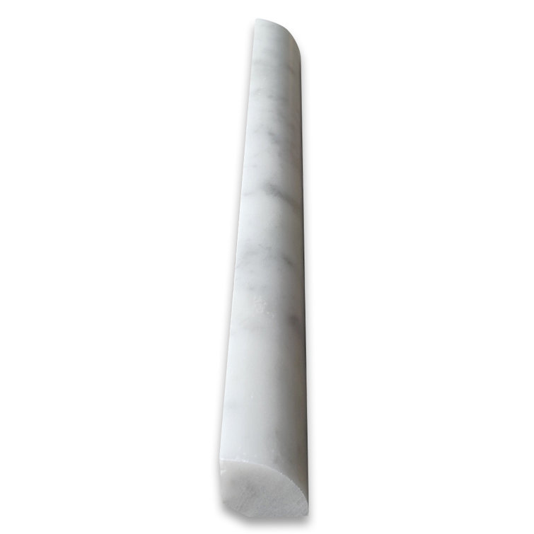 Marble Online Carrara Pencil Liner Trim Moulding 1" x 12" Marble Floor ...