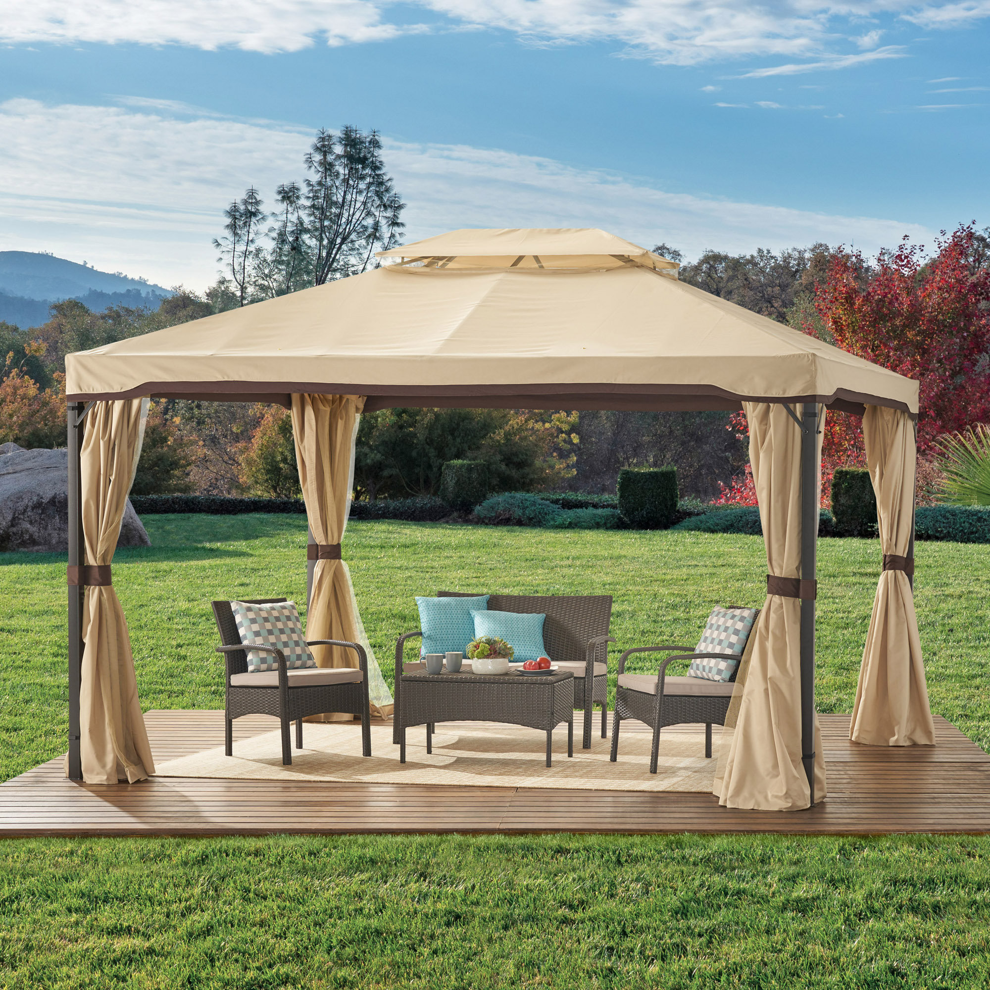BVNECXP SKYLINE GAZEBO, Heavy Duty Outdoor Party Tent For Patio,Wedding ...