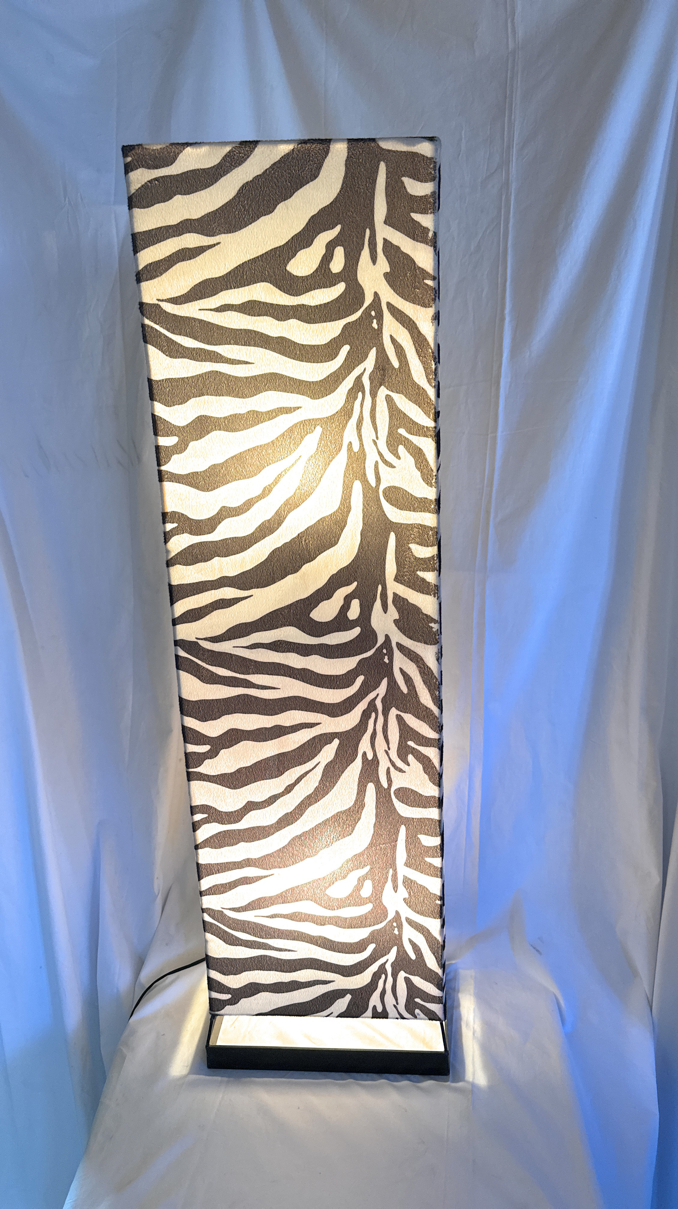 Everly Quinn Zebra Print Column Floor Lamp | Wayfair