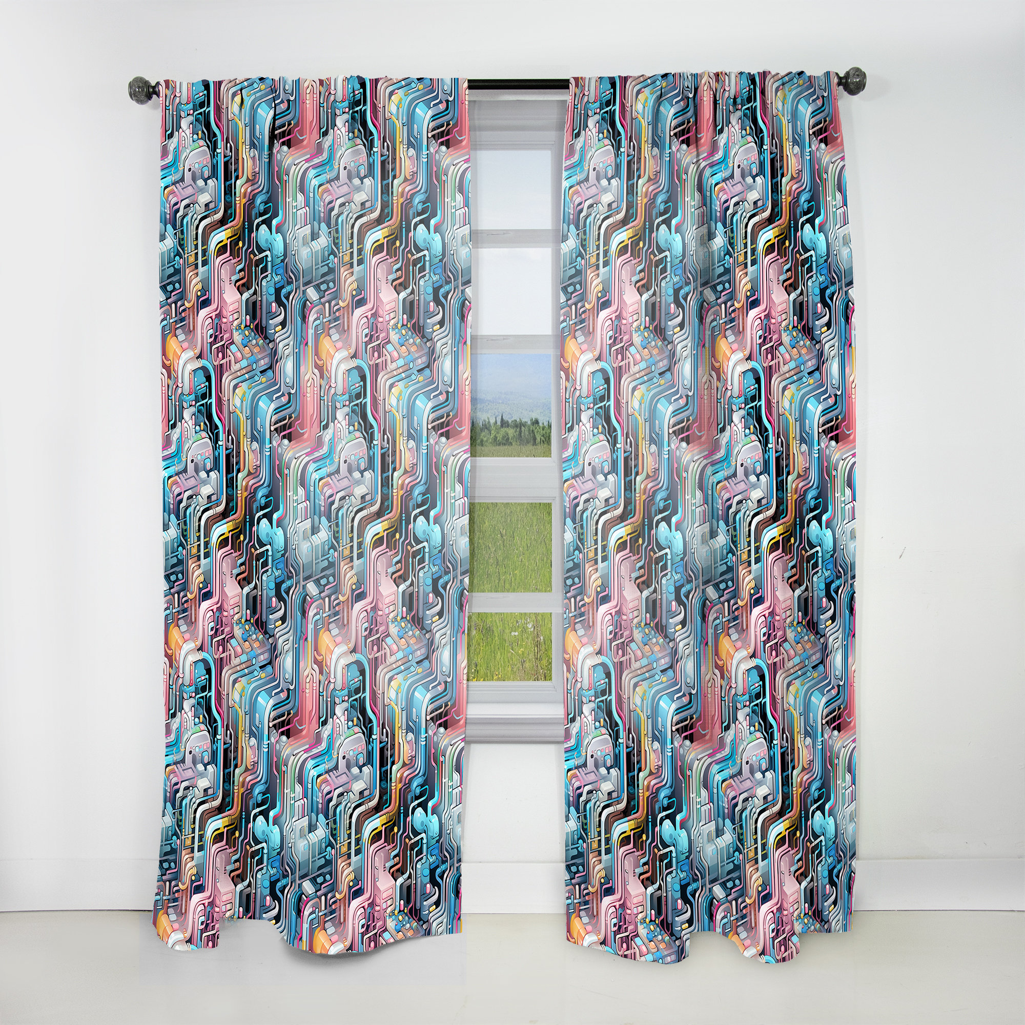 Design Art Techno Matrix Futuristic Dreams Edm Pattern II - Modern ...
