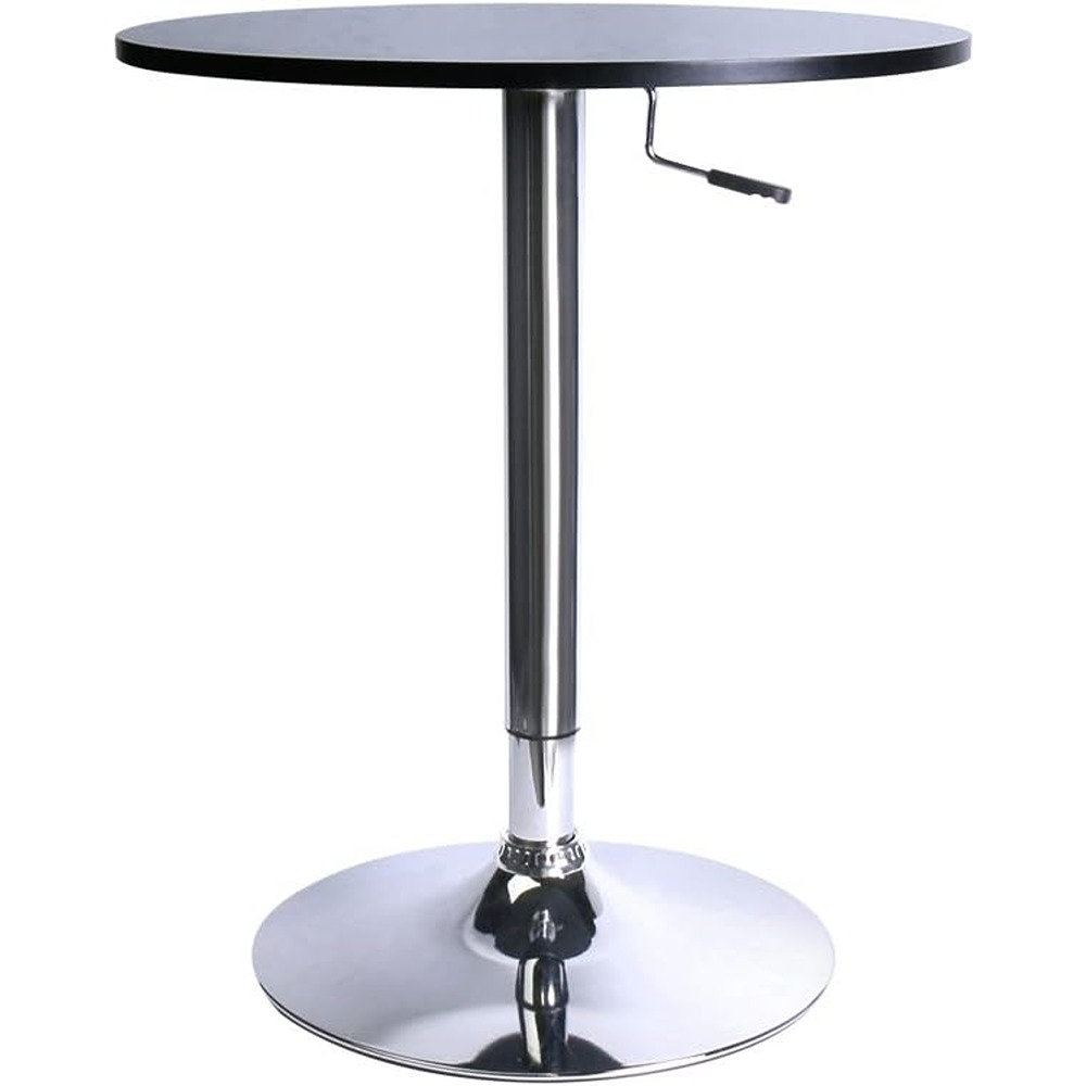 Wrought Studio™ MDF Round Top Adjustable Bar Table, Pub Table With ...