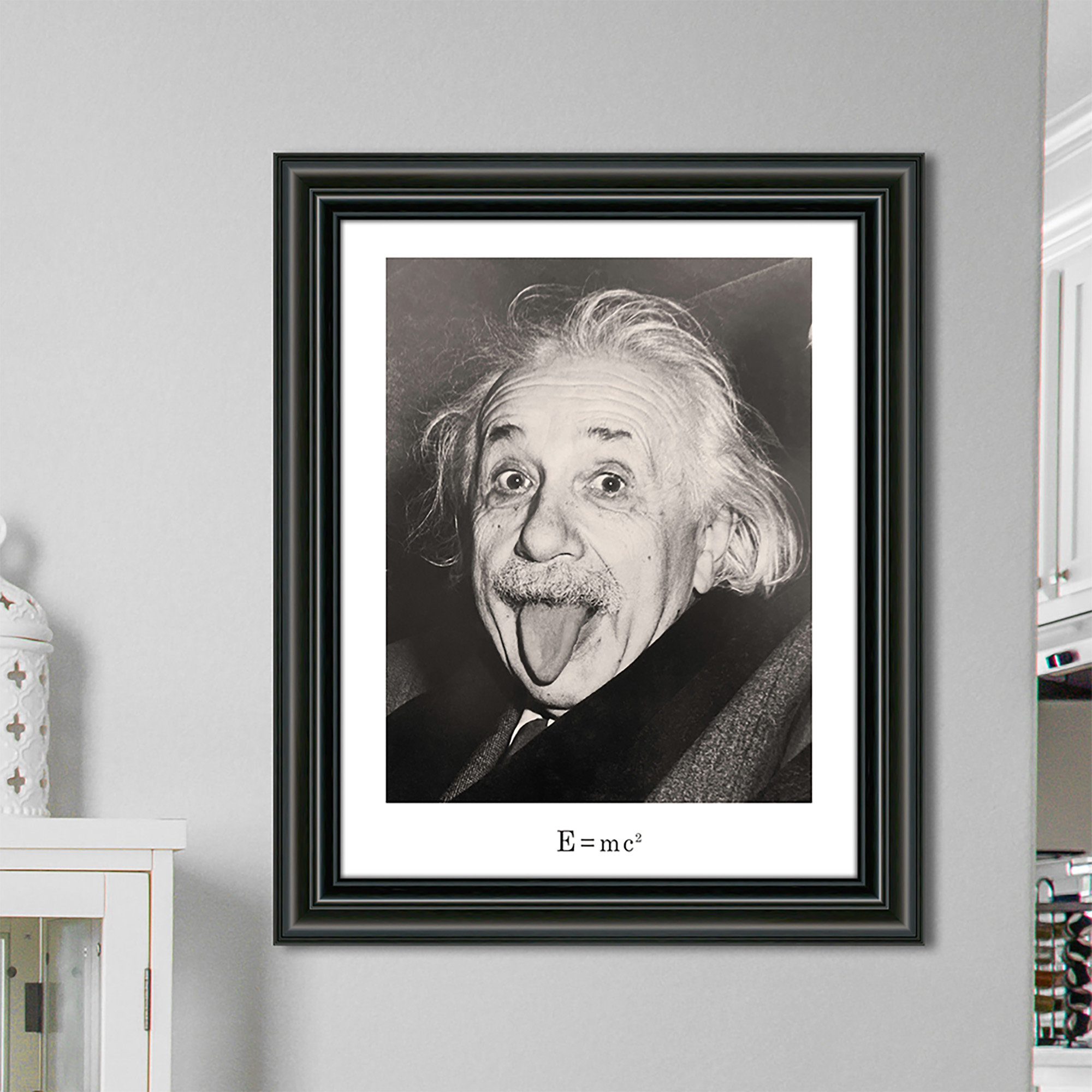Picture Perfect International "Albert Einstein" Print Under Acrylic ...