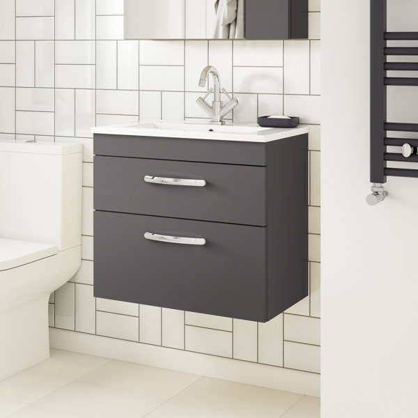17 Stories Caillen 605mm Wall Mount Vanity Unit | Wayfair.co.uk