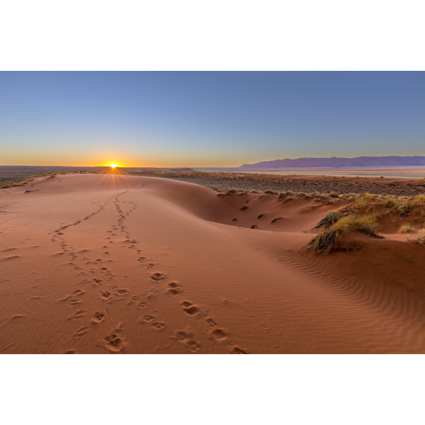 Natur Pur Kalahari Sunset by HannesThirion - Wrapped Canvas Print ...