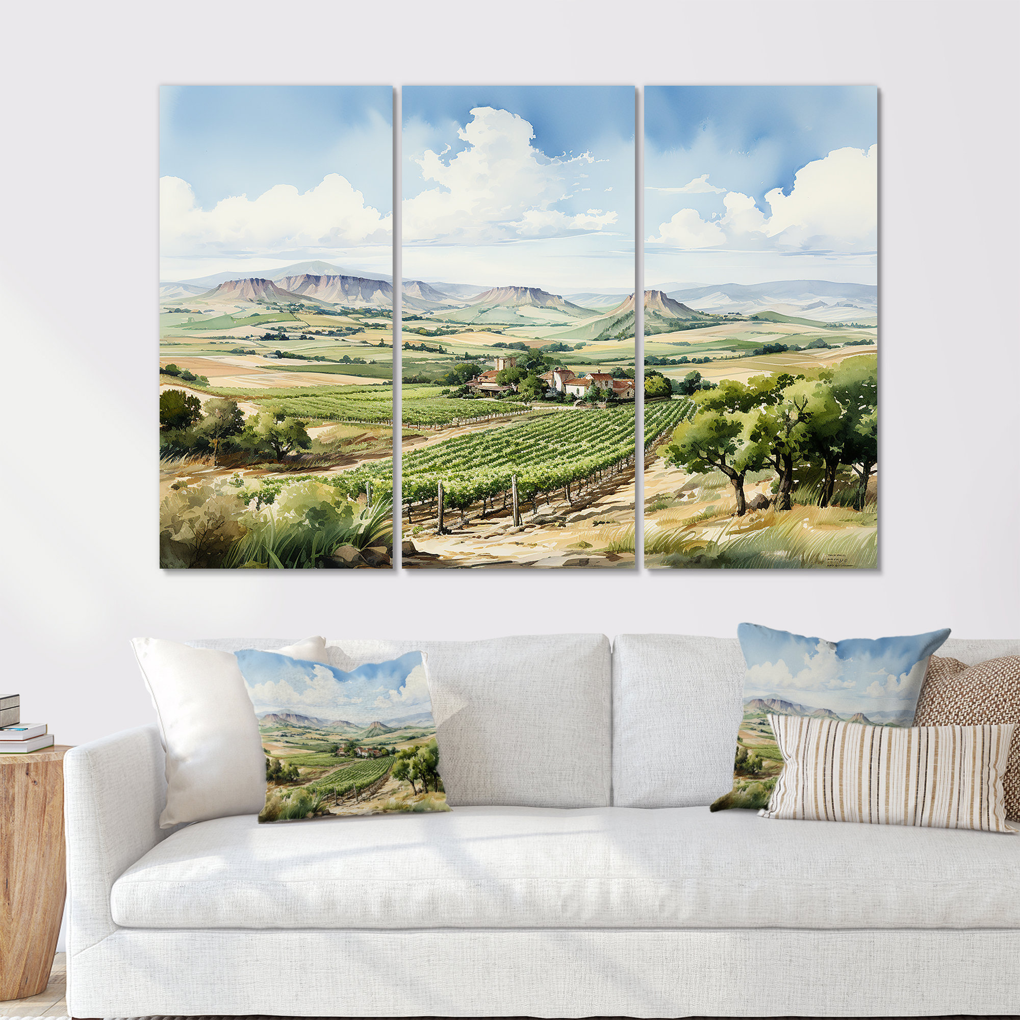 Millwood Pines Vineyard Scenery Landscape Beauty I - Vineyard Wall Art ...