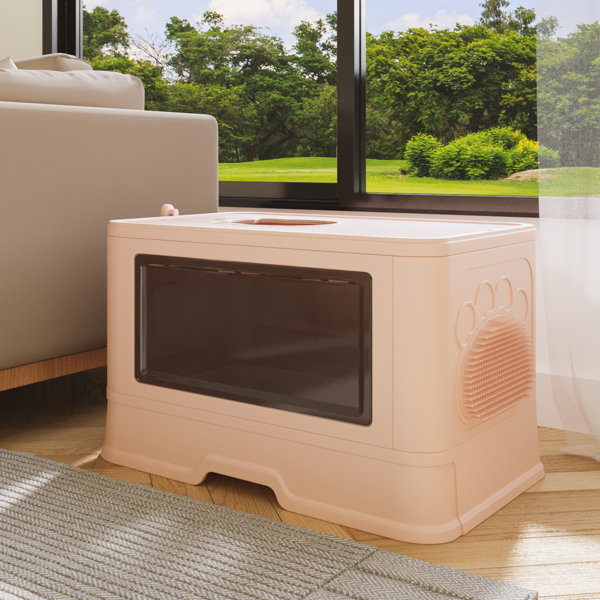 Blue Elephant Plastic Enclosed Litter Box with Scoop & Reviews ...