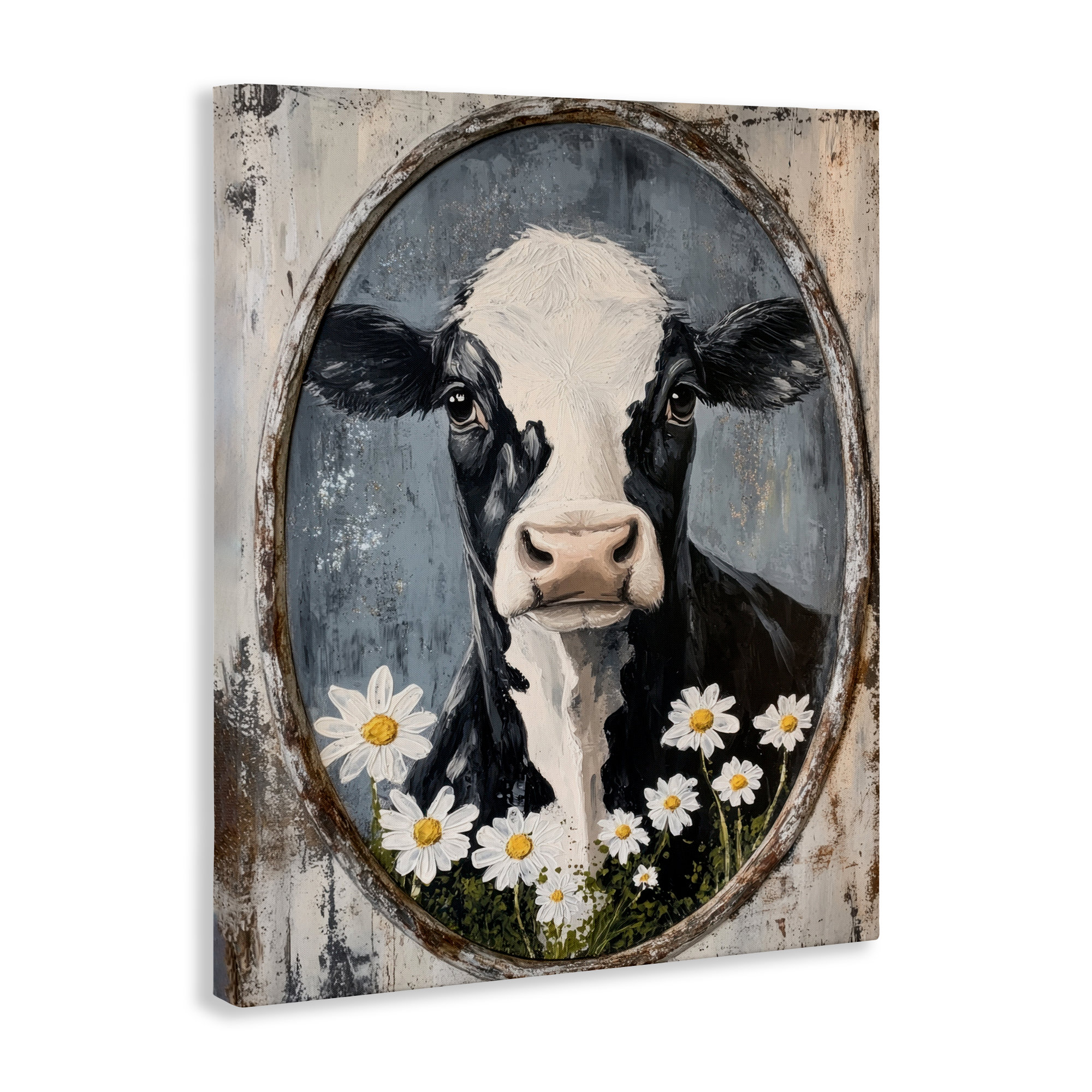 Ophelia & Co. Distressed Cow Portrait Canvas, design by Petal Prints ...