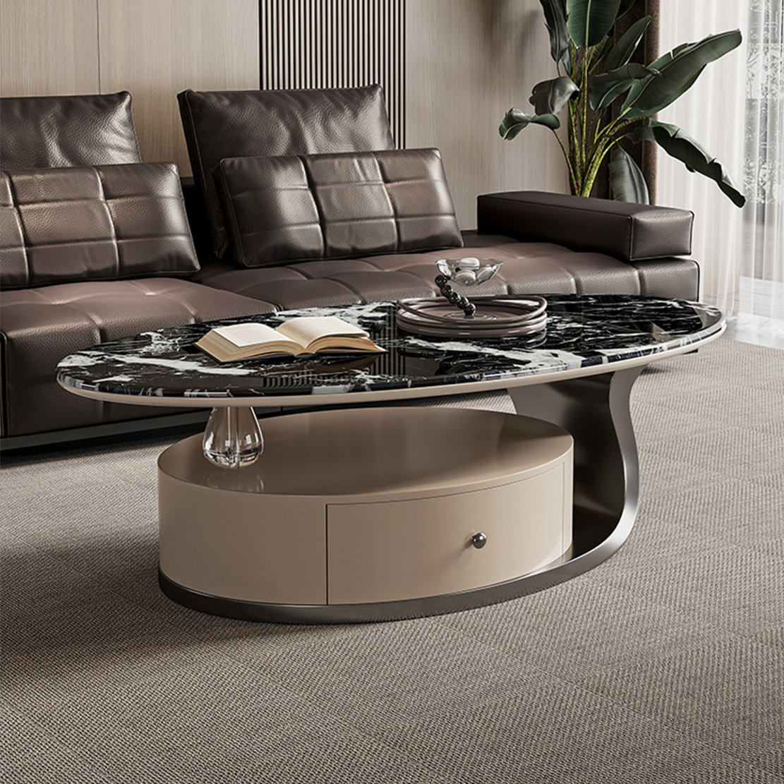 Trentastic Trails Light luxury oval marble coffee table | Wayfair