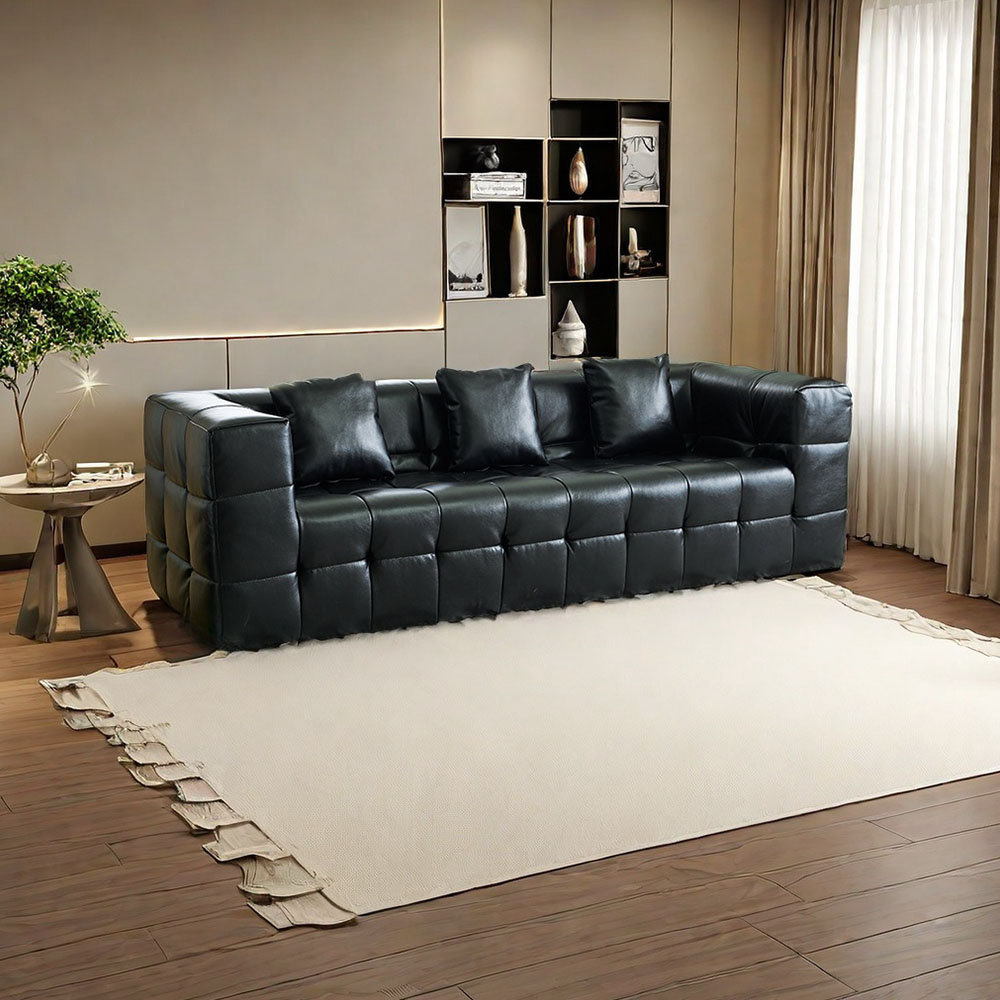 Lifton Cream Wind Net Red Marshmallow Love Sofa 78.74'' Sofa | Wayfair