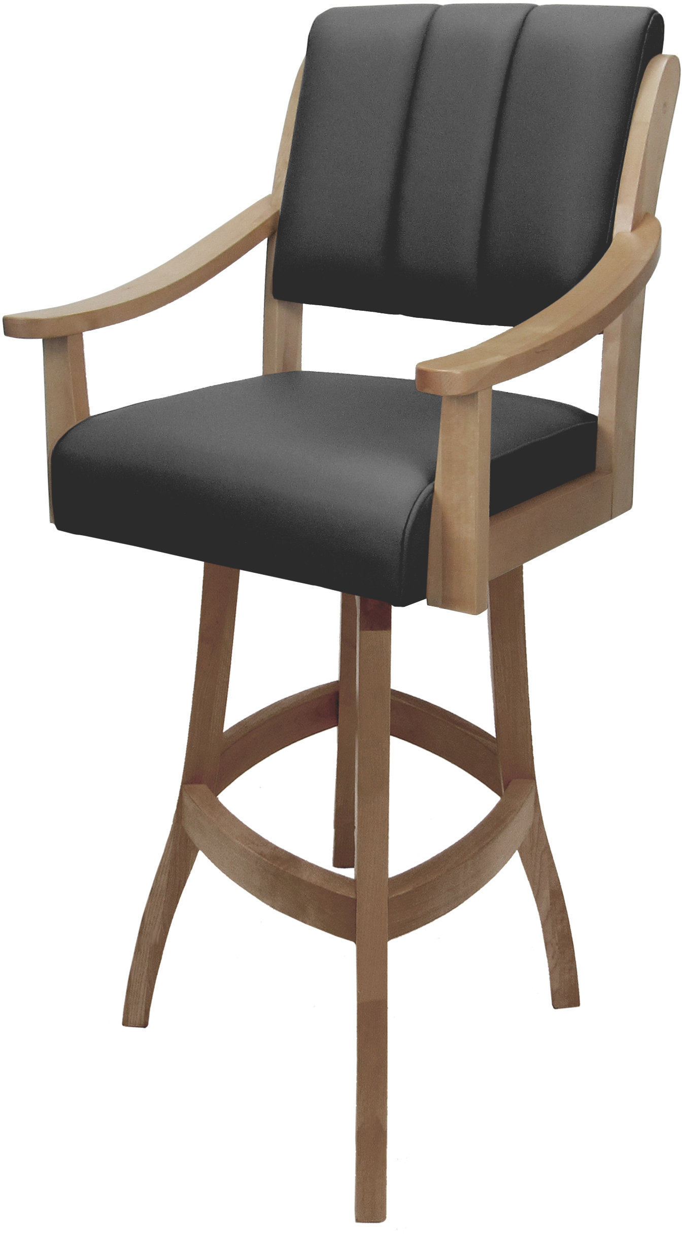 Red Barrel Studio® Golla Leather Solid Wood Bar Stool - 30" Seat | Wayfair