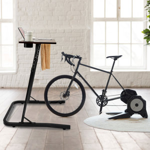 17 Stories Atlandida Adjustable Bike Trainer Desk, Treadmill Desk ...