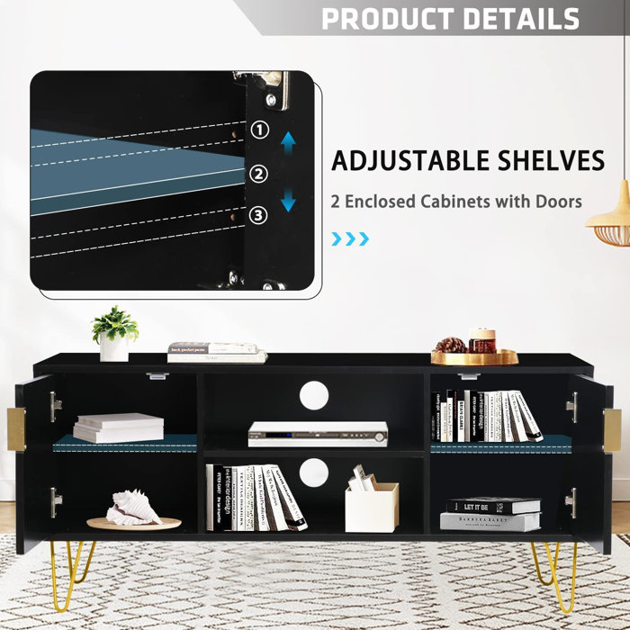 Willa Arlo Interiors Lisman 55.1'' Media Console & Reviews | Wayfair