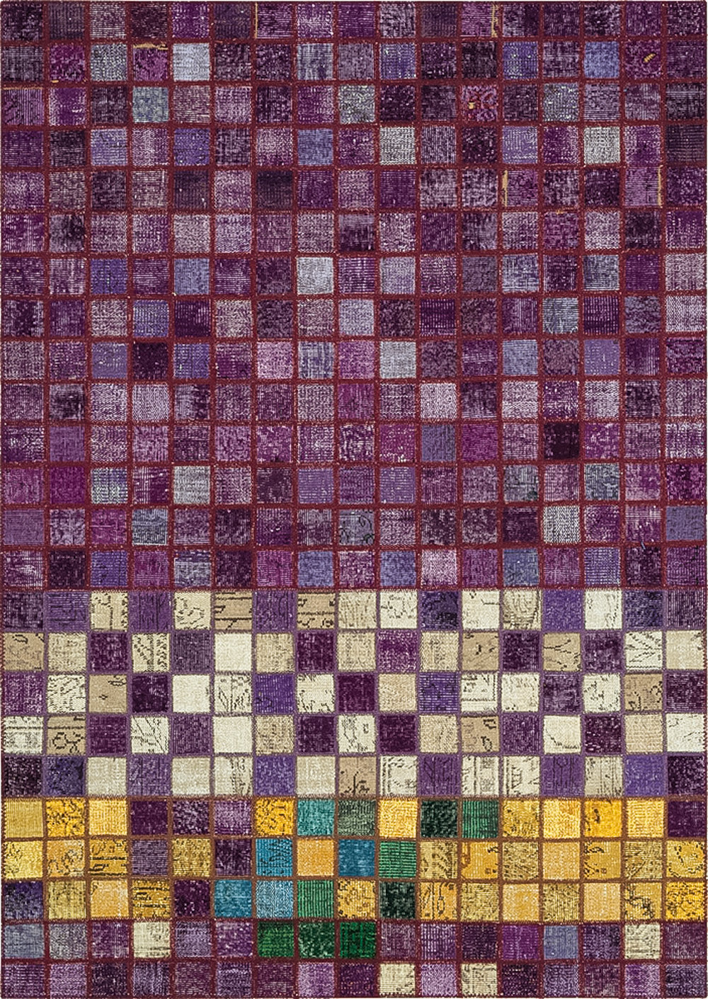 String Matter Mosaic Highlight Patchwork Area Rug | Wayfair