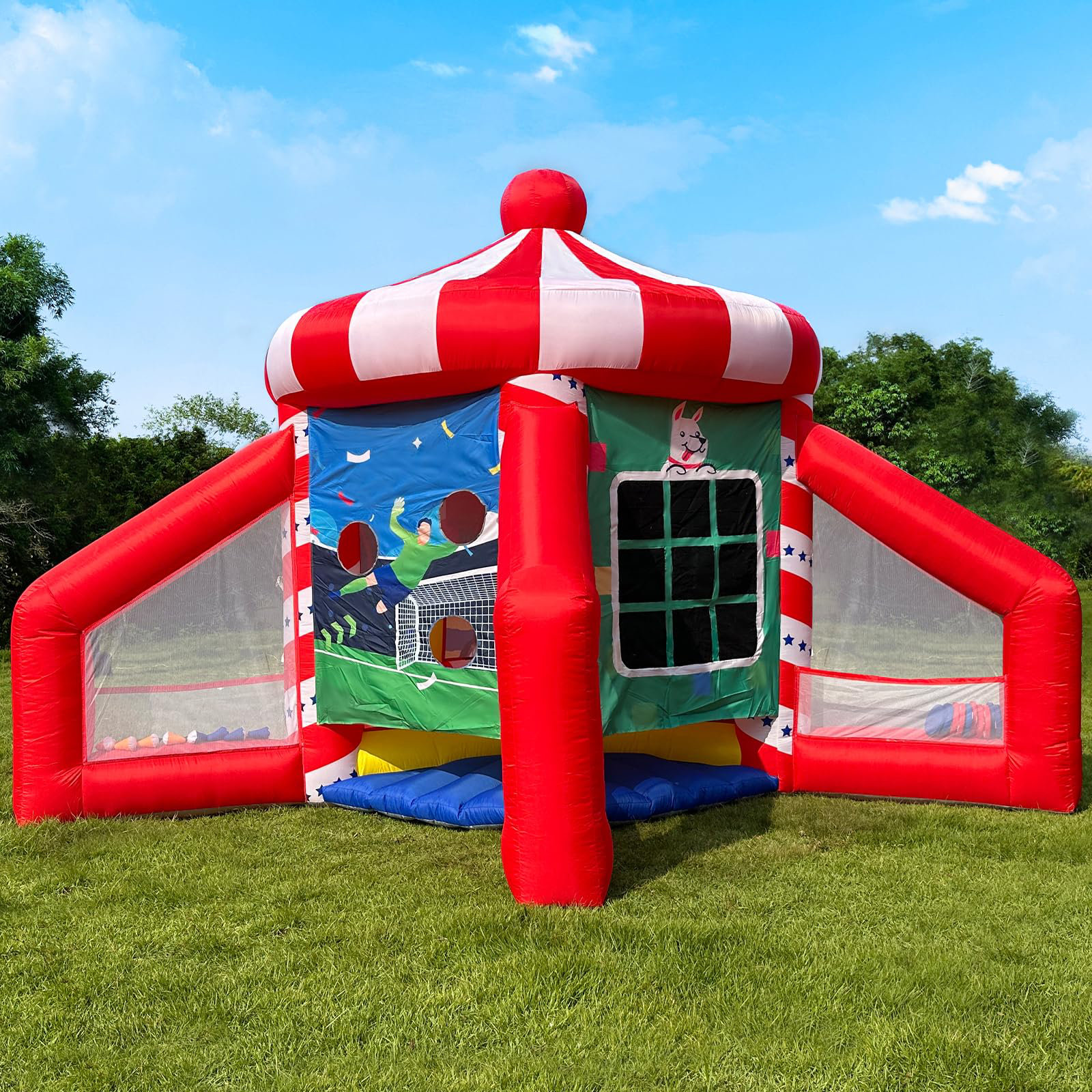 GR8FUN Inflatable 5-in-1 Carnival Game with Blower ,Portable Fun ...