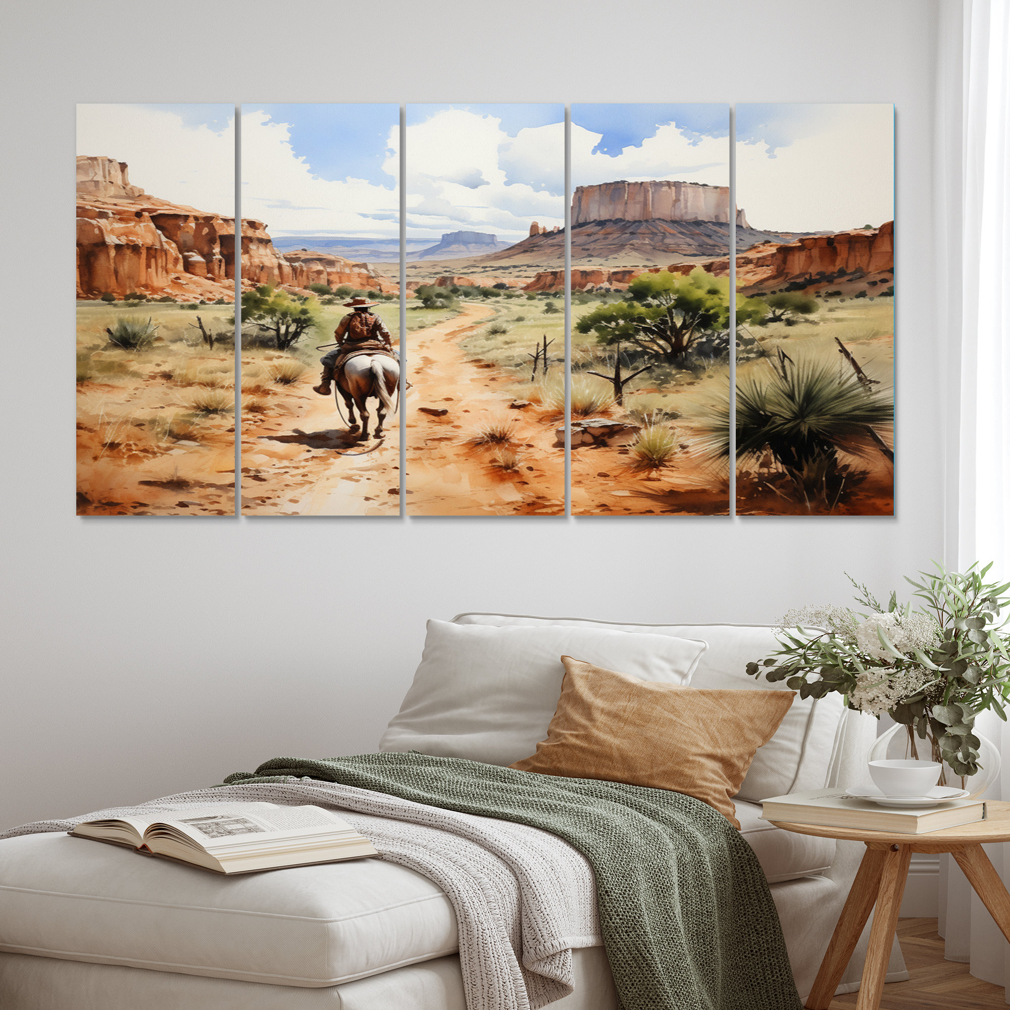 Union Rustic Cowboy Dusty Trails I 5 Pieces | Wayfair
