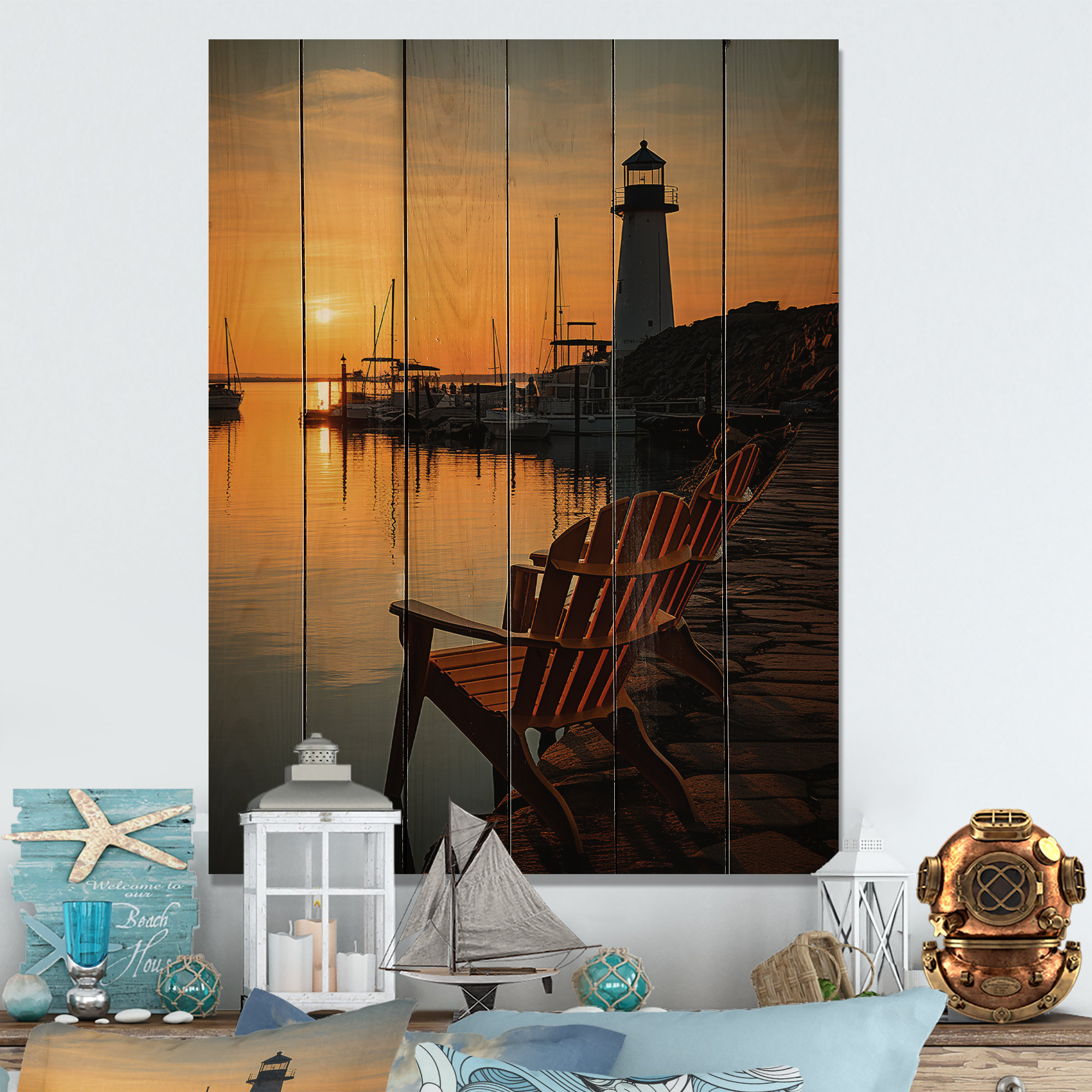 Breakwater Bay Port Maritime Solace III On Wood Print | Wayfair