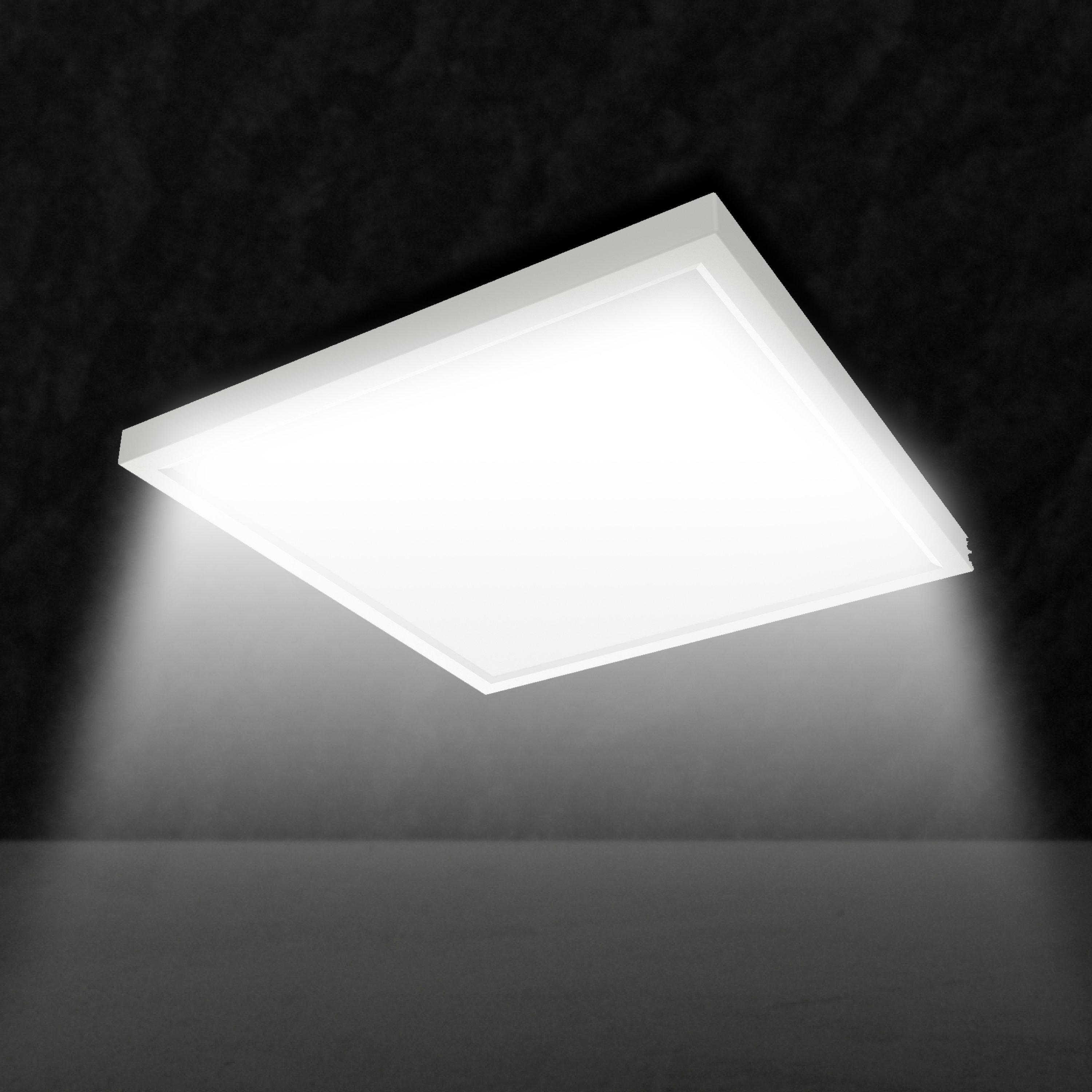 Medinah Power Square Surface Downlight - 2700K-5000K Selectable - White ...