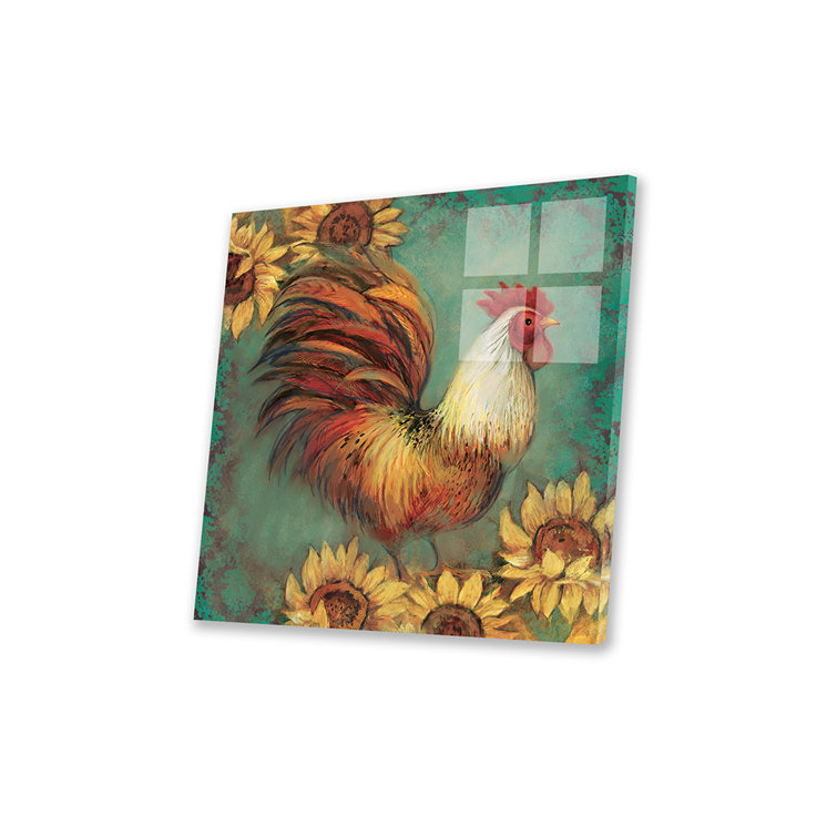 August Grove® Sunflower Rooster II On Plastic / Acrylic by Susan Winget ...
