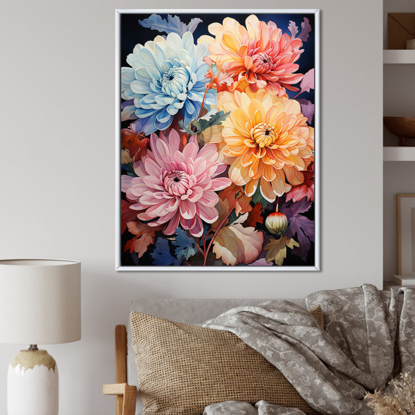 DesignArt " Mums With Their Characteristic Curved Stems II " | Wayfair