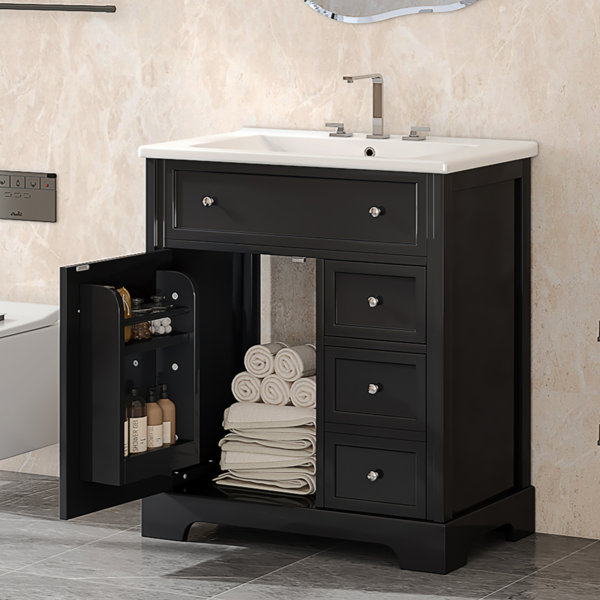 Mercer41 30" Bathroom Vanity With Sink Top, Bathroom Vanity Cabinet ...