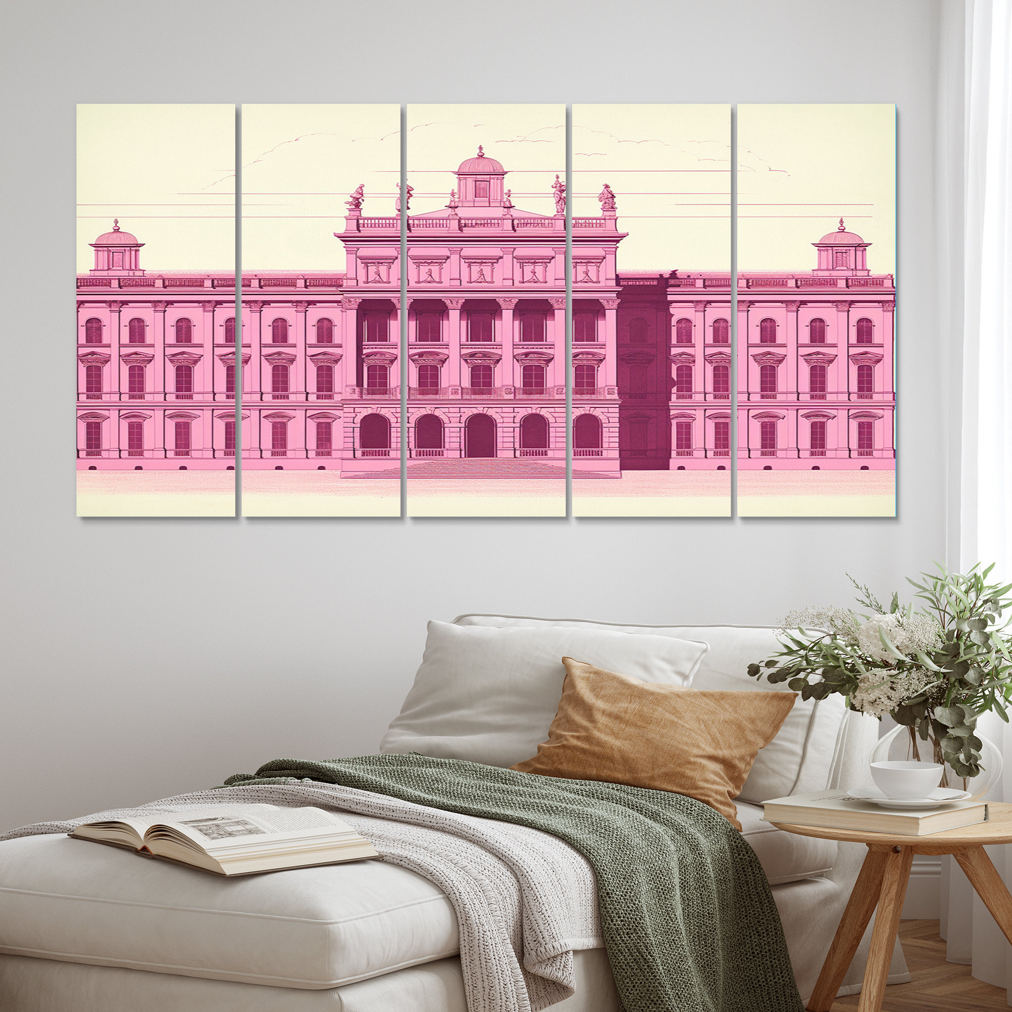 Wildon Home® Pink Blueprint Of Classical London II - City London Wall ...
