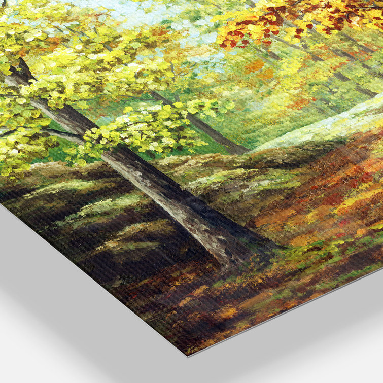 Bless international Autumn Wood - Multipanel Landscape Large Metal Wall ...