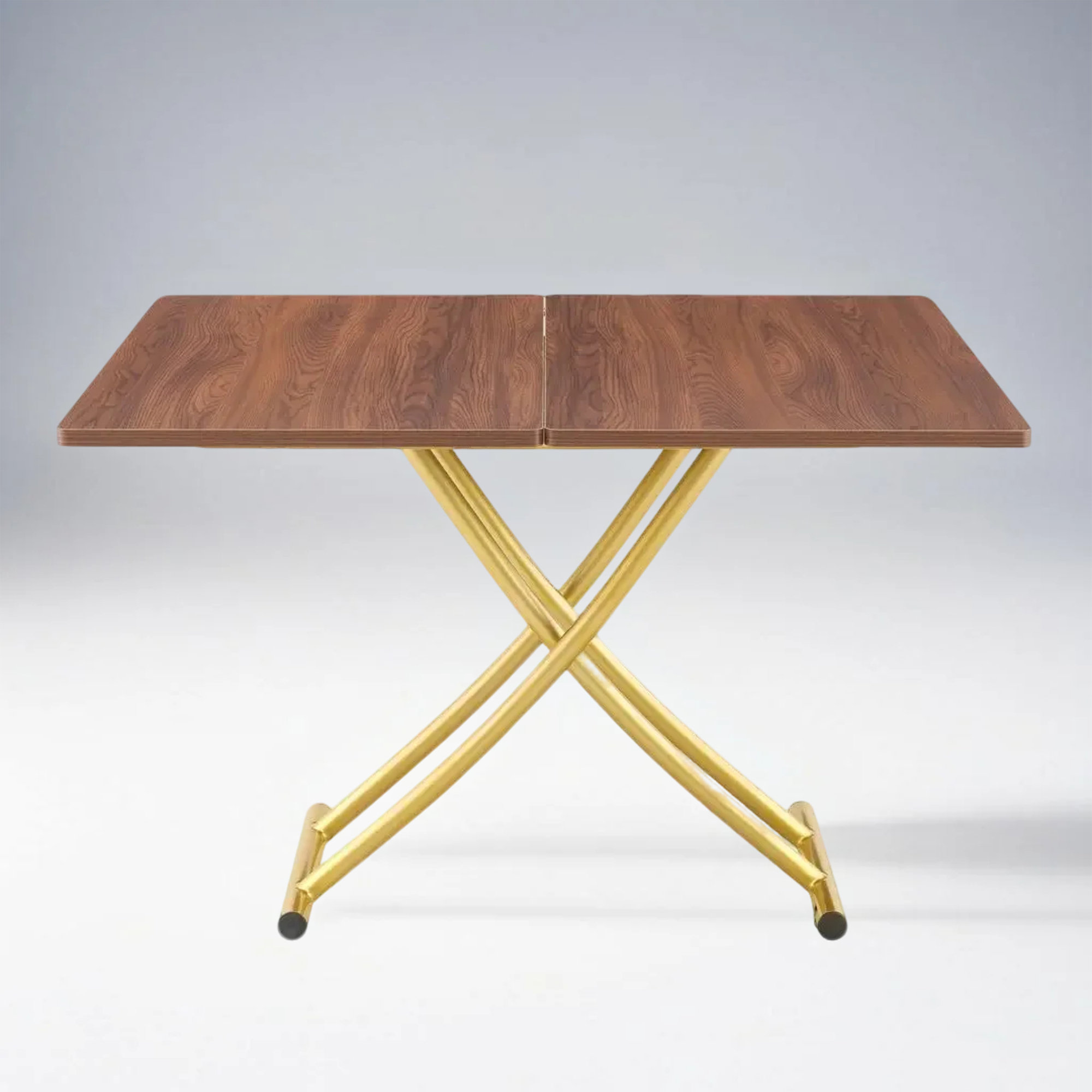 Mercer41 Adjustable Height Home Office Desk Walnut Textured Coffee ...