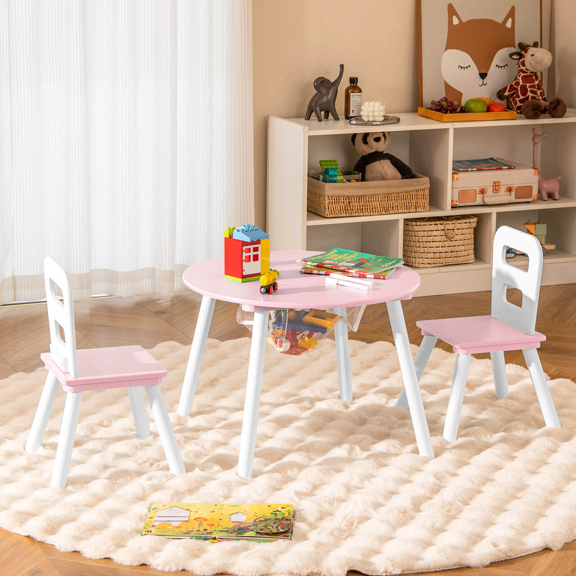 Zoomie Kids Kupar Kids Round Play Table and Chair Set & Reviews | Wayfair