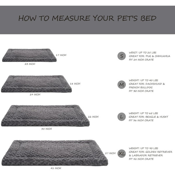 Tucker Murphy Pet™ Washable Dog Bed Mat Reversible Dog Crate Pad Soft ...