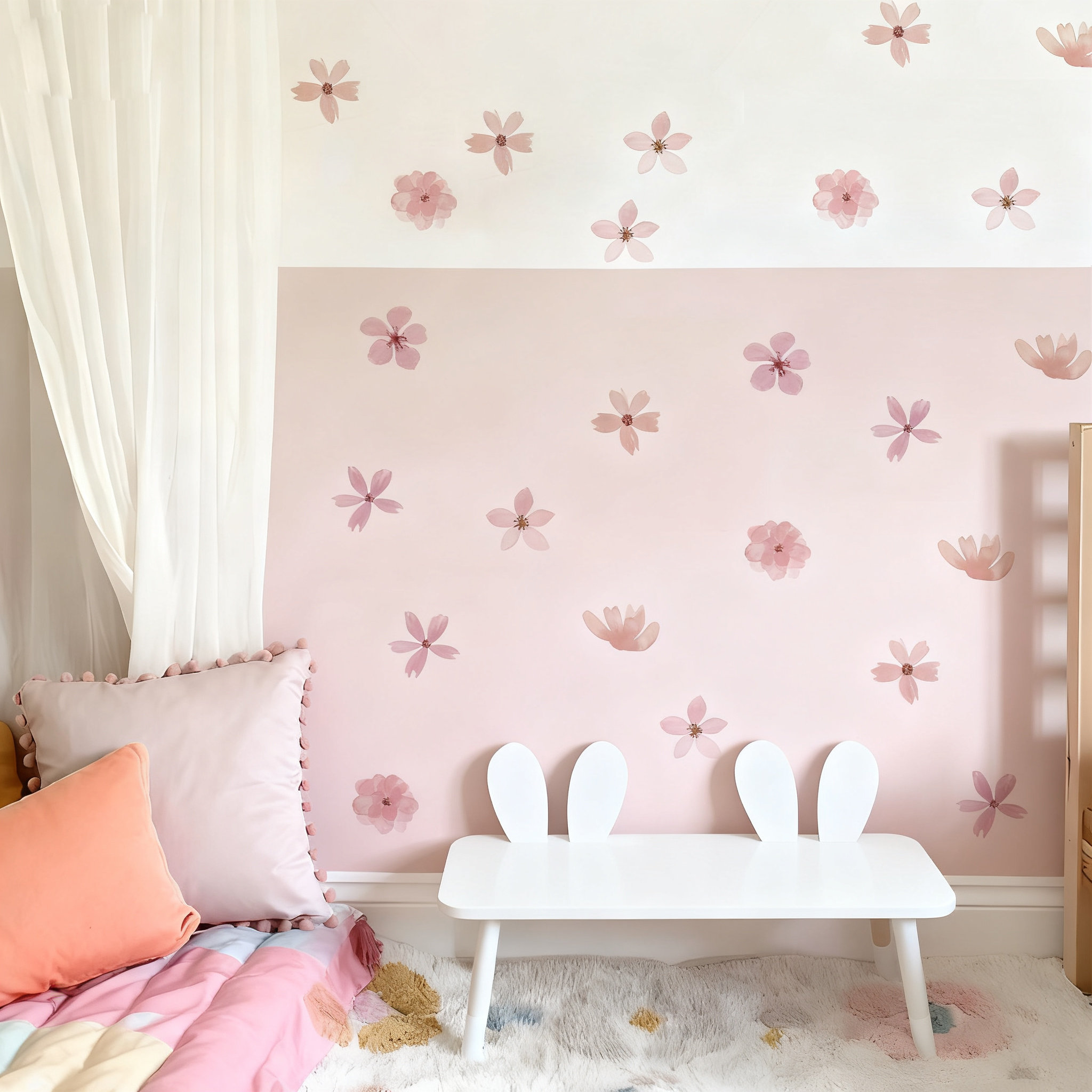 Ebern Designs 72-Pack Daisy Wall Decals | Boho Flower Stickers For ...