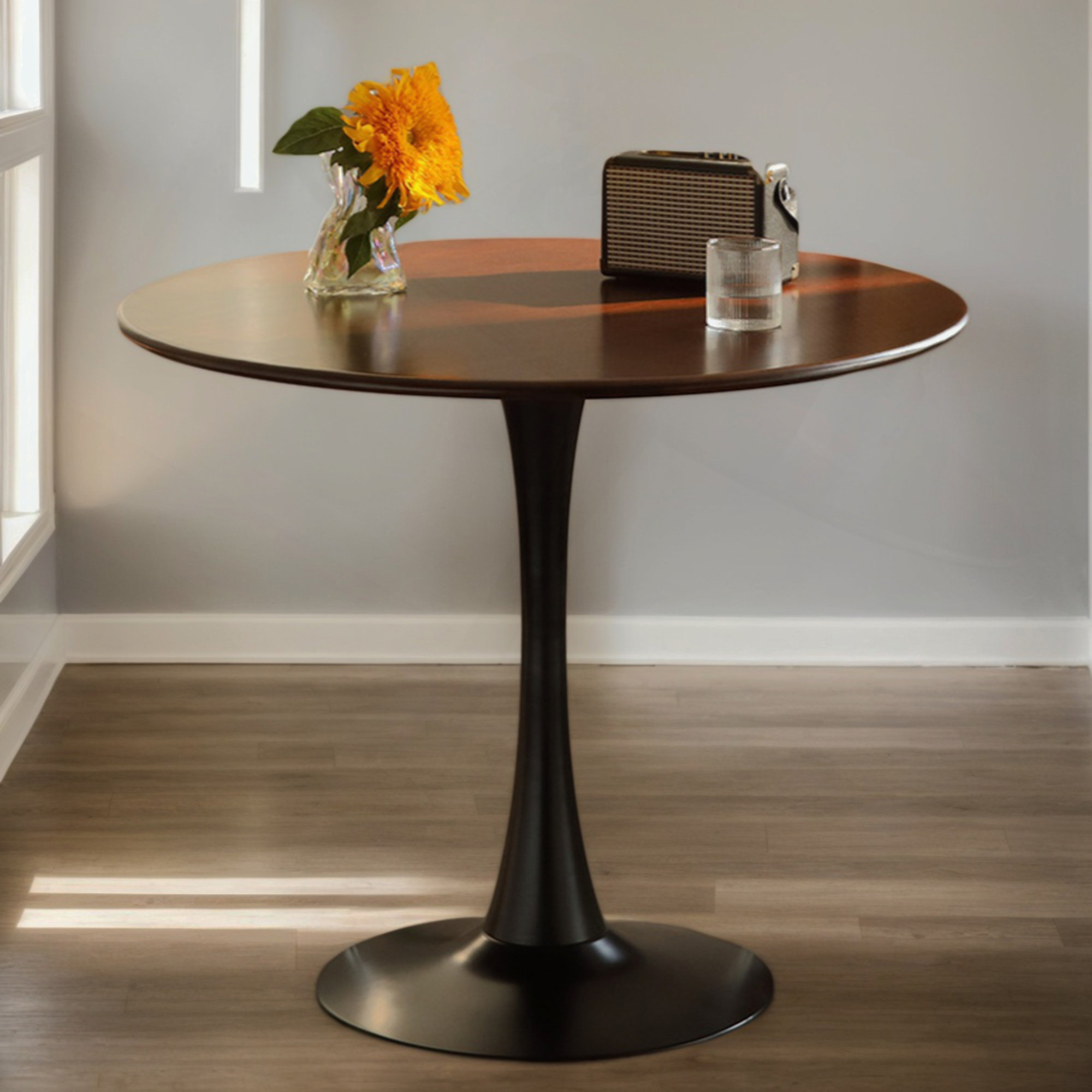 Ivy Bronx Round Table, Modern Dining Table, Dining Table,MDF Top And ...