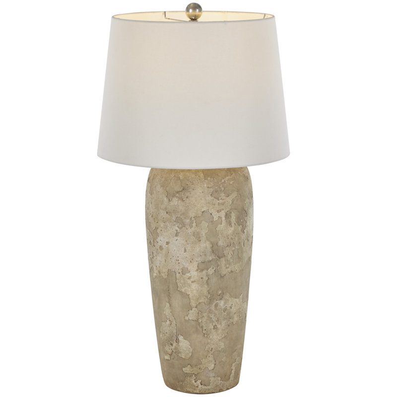 Ivy Bronx Justa Ceramic Distressed Antique Style Textured Table Lamp ...