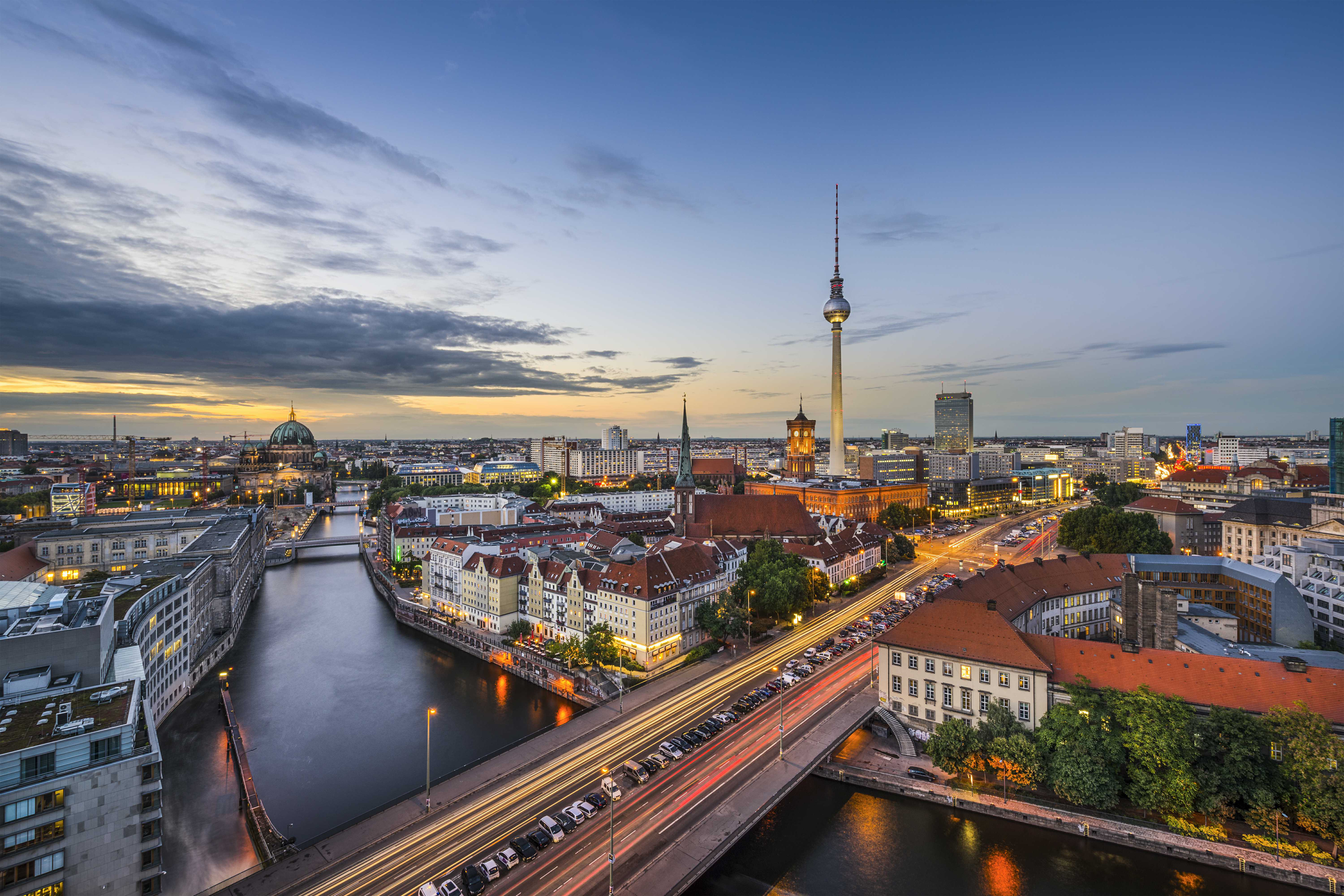 Ebern Designs Berlin, Germany Skyline - Wrapped Canvas Photograph | Wayfair