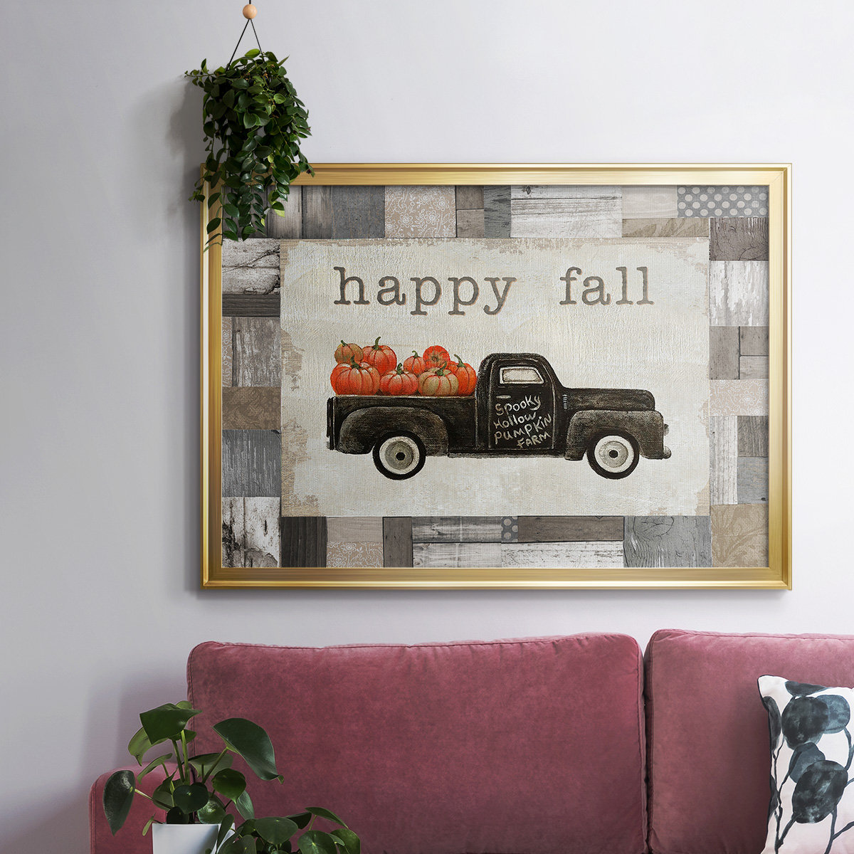 August Grove® Spooky Hollow Farm Framed On Canvas Print | Wayfair