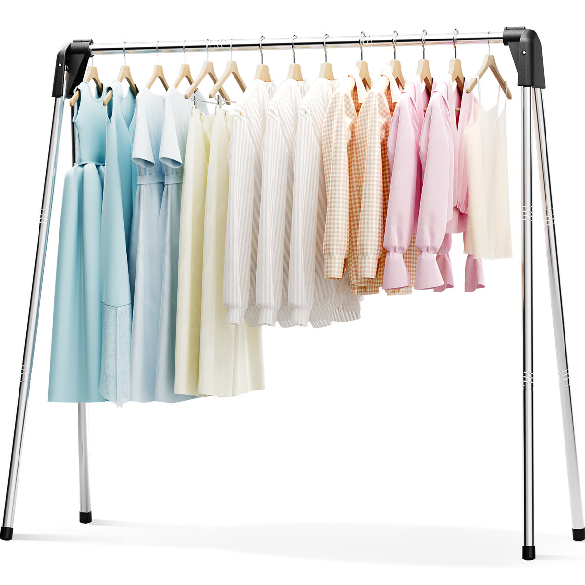 Rebrilliant Foldable Clothes Drying Rack, Stainless Steel Laundry ...