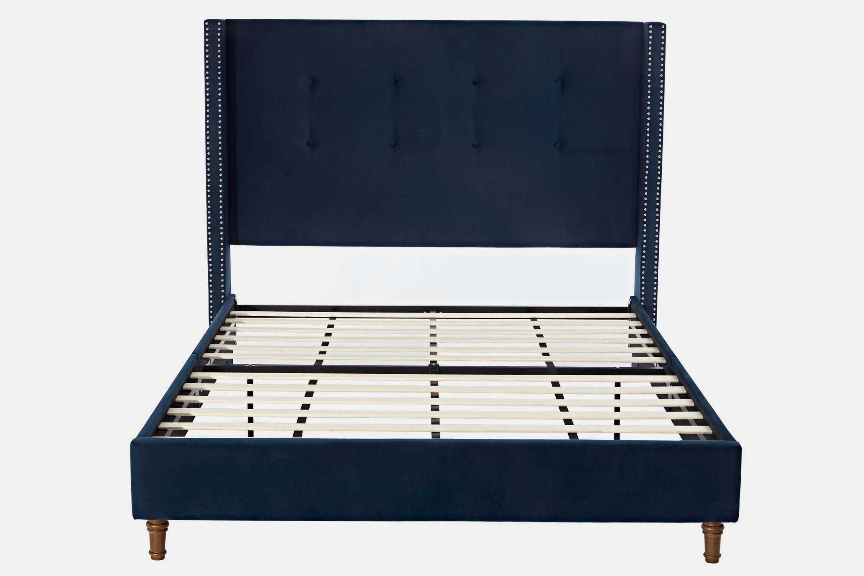 Alcott Hill® Dilraaj Upholstered Metal Wingback Bed | Wayfair